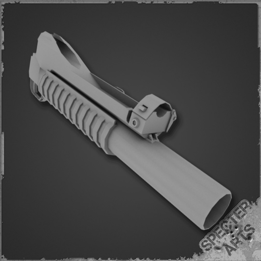 3d M203 Grenade Launcher Weapon