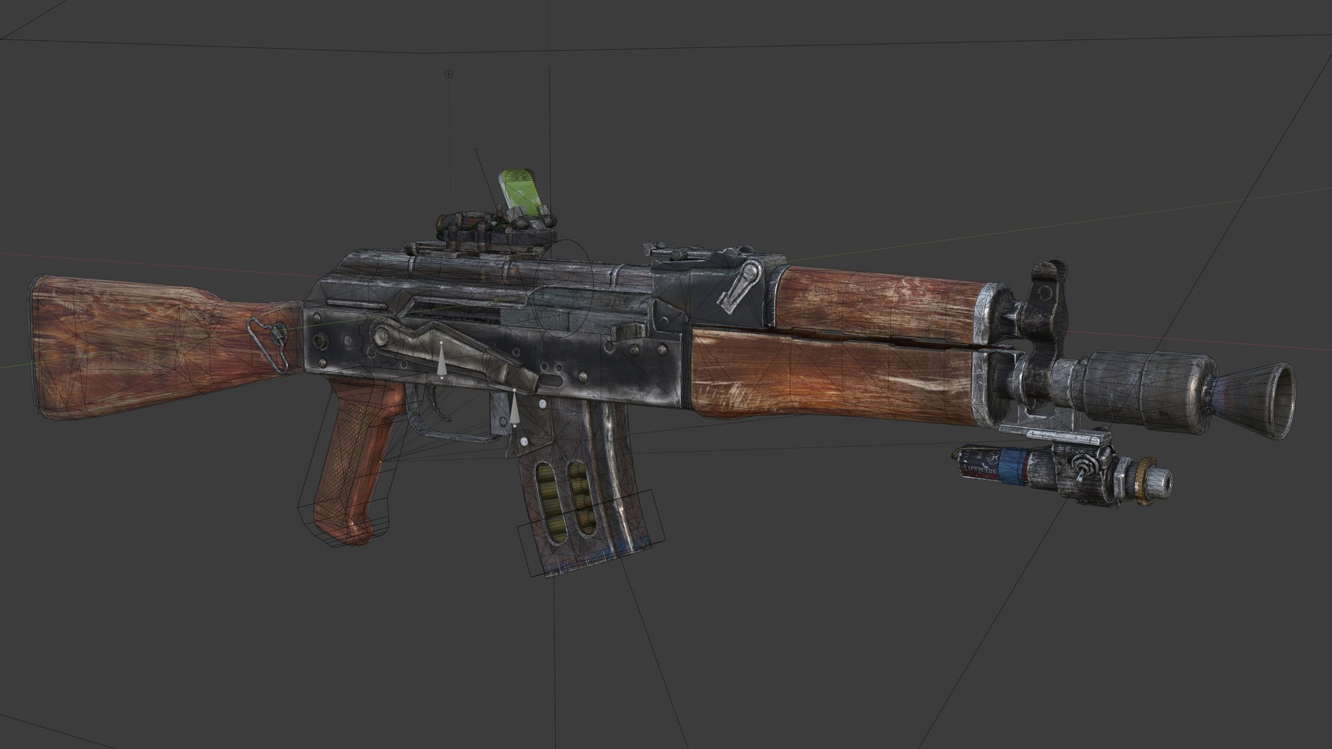 3D AK-47 FULLY CUSTOMIZALE RIFLE GAMEREADY - TurboSquid 2337433