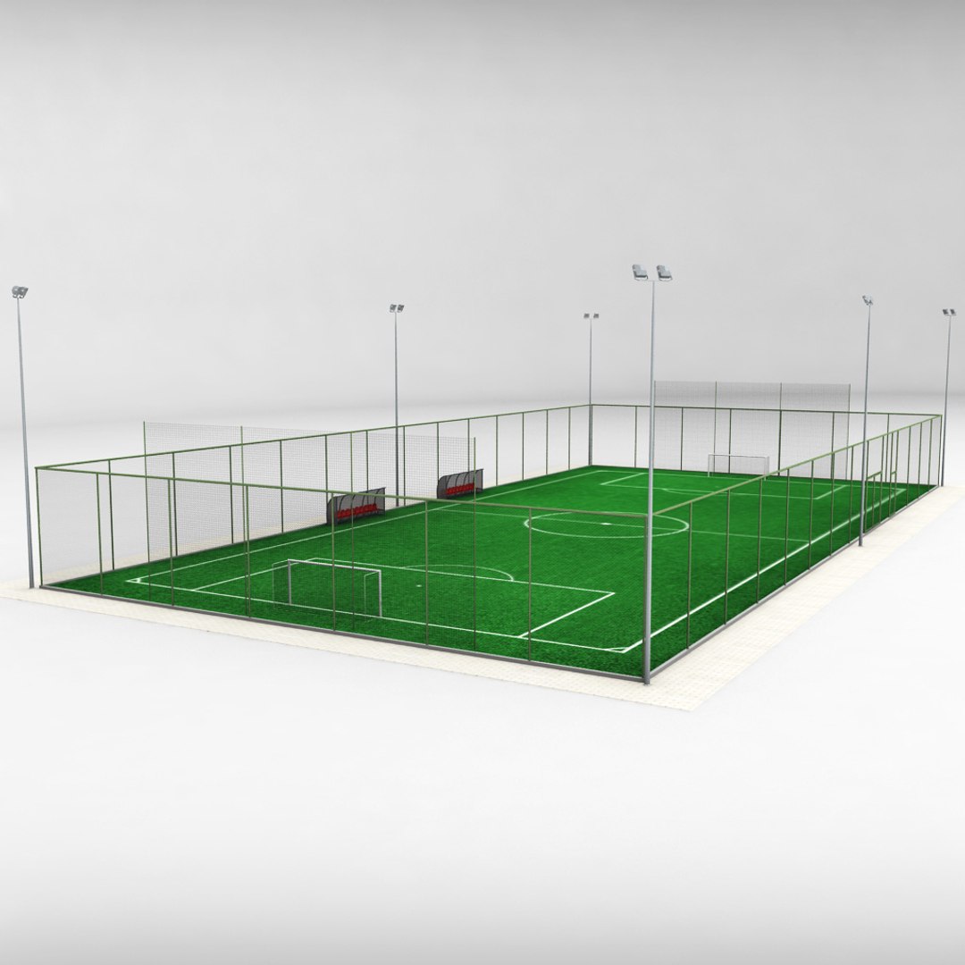 Football Soccer Stadium Field 3d 3ds