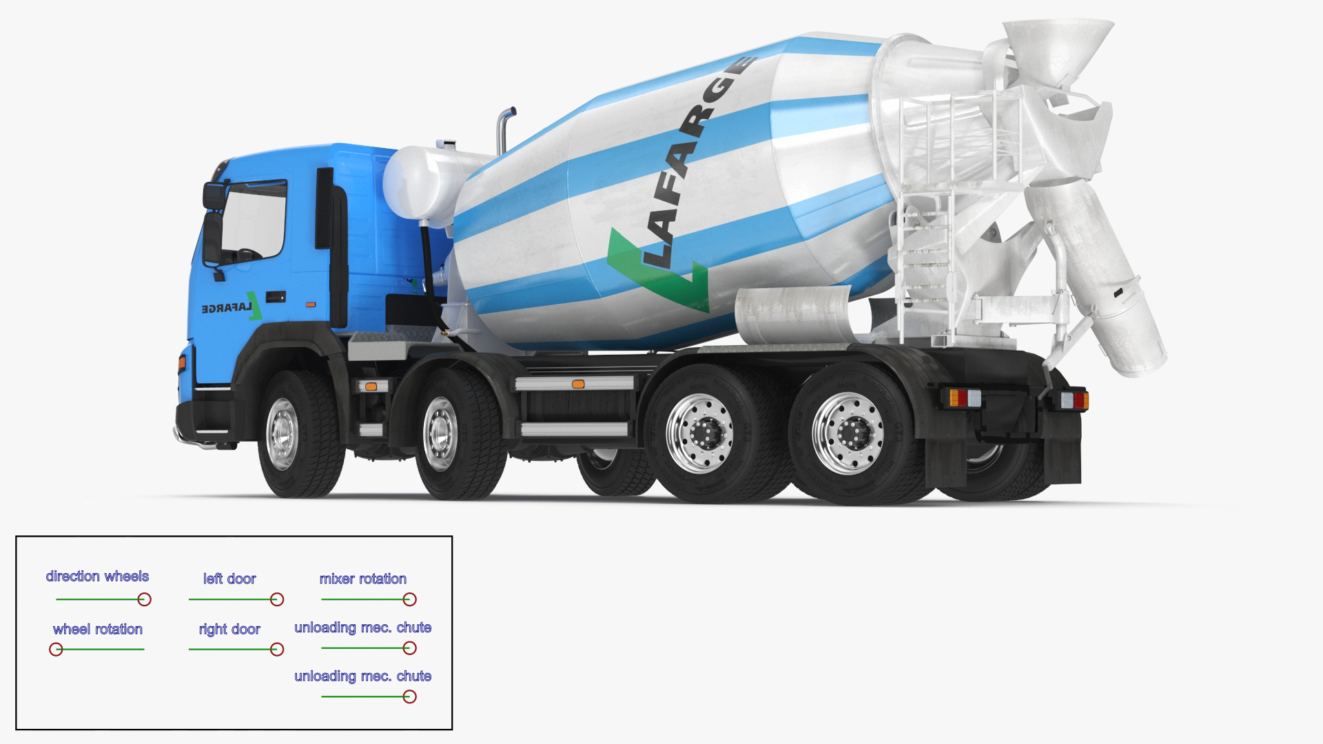 3D Model Cement Mixer Truck Lafarge Livery Rigged - TurboSquid 2246861