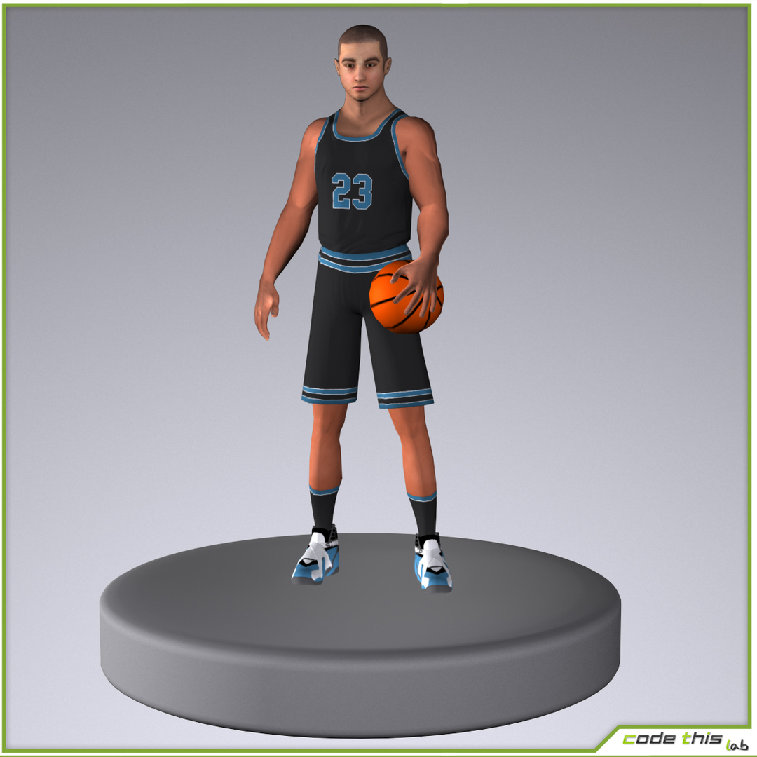 3d model basketball throw ball