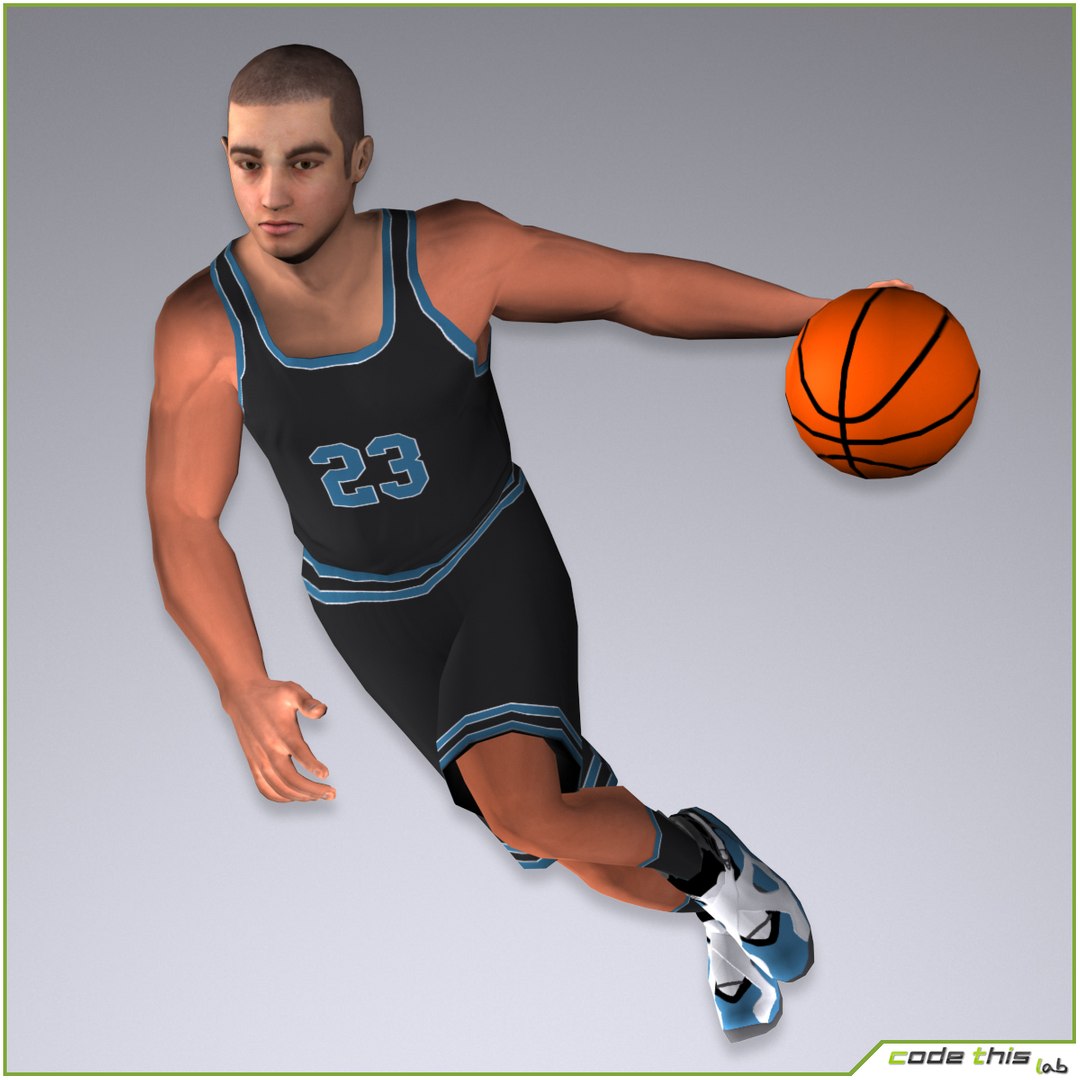 3d model basketball throw ball