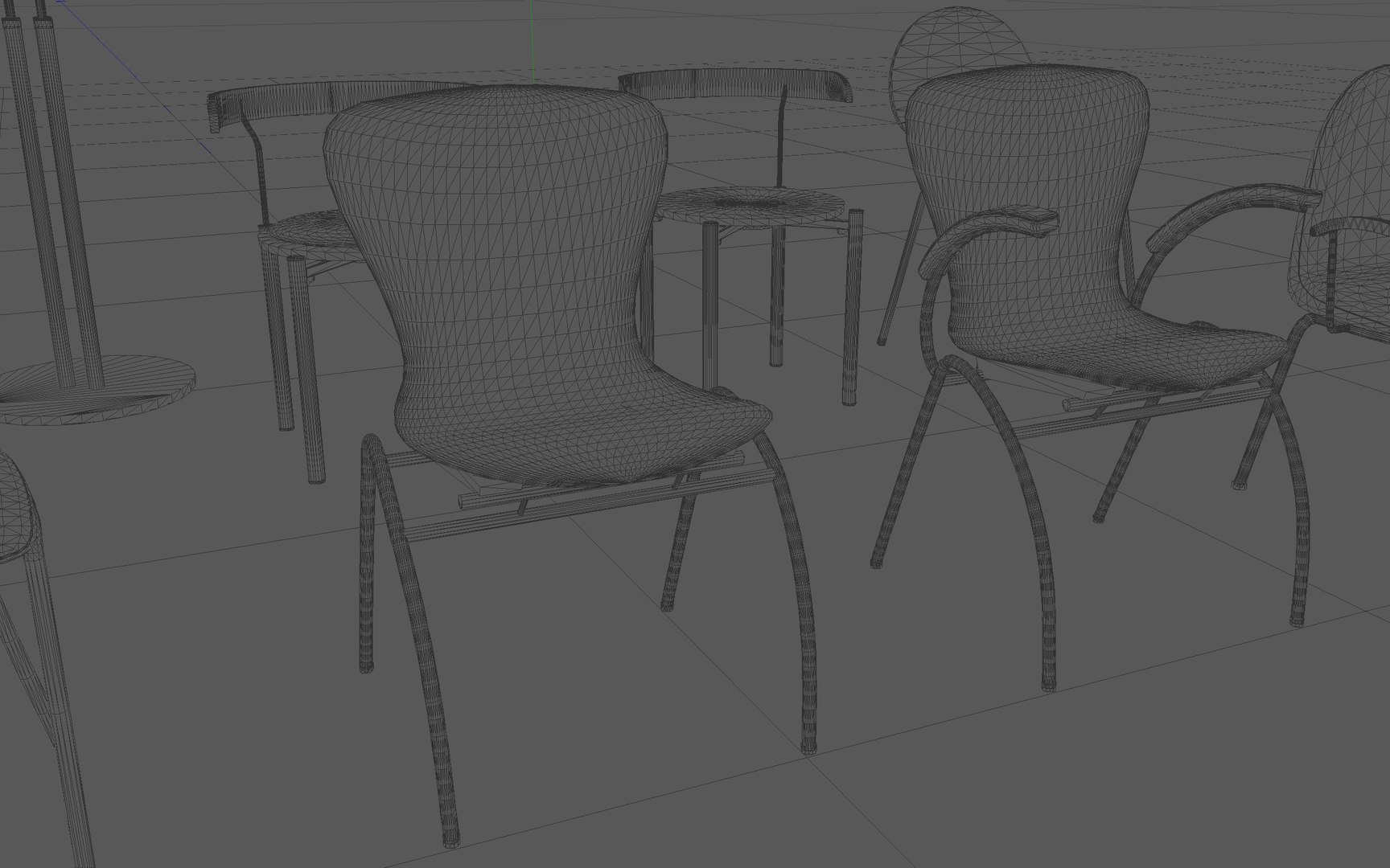 Group Chairs 3d Model