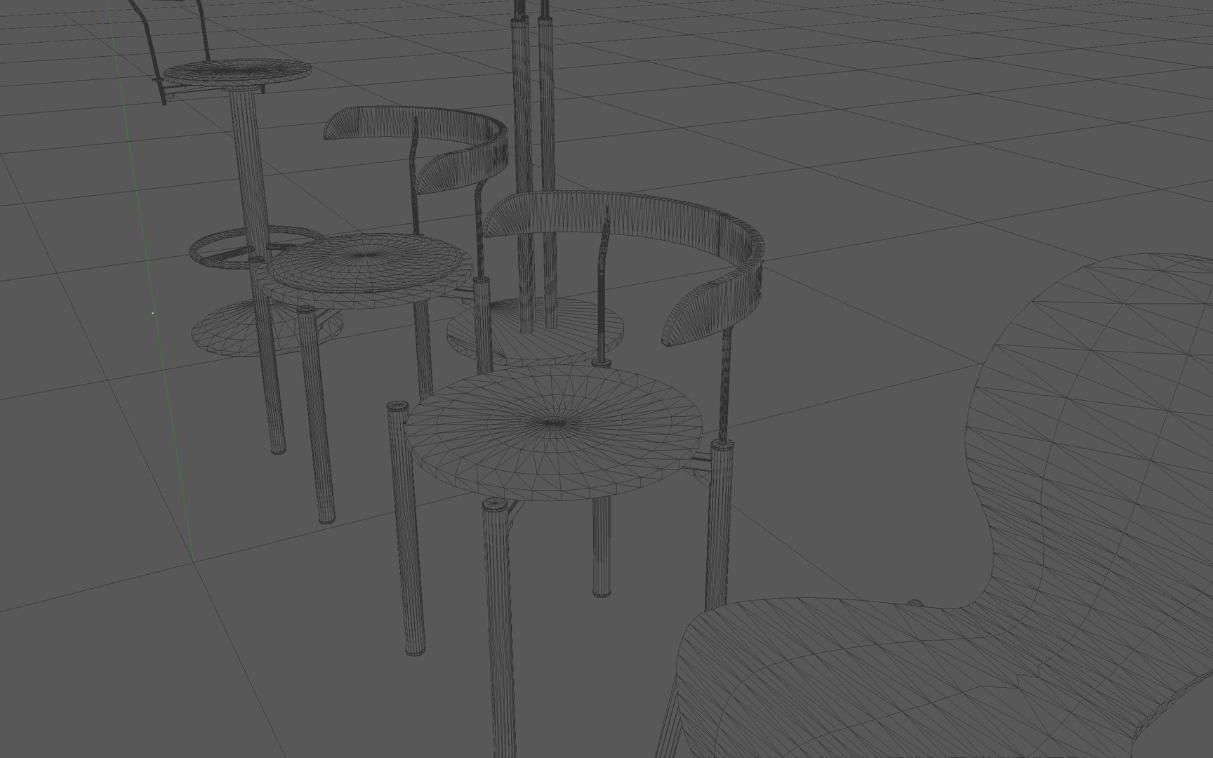 Group Chairs 3d Model