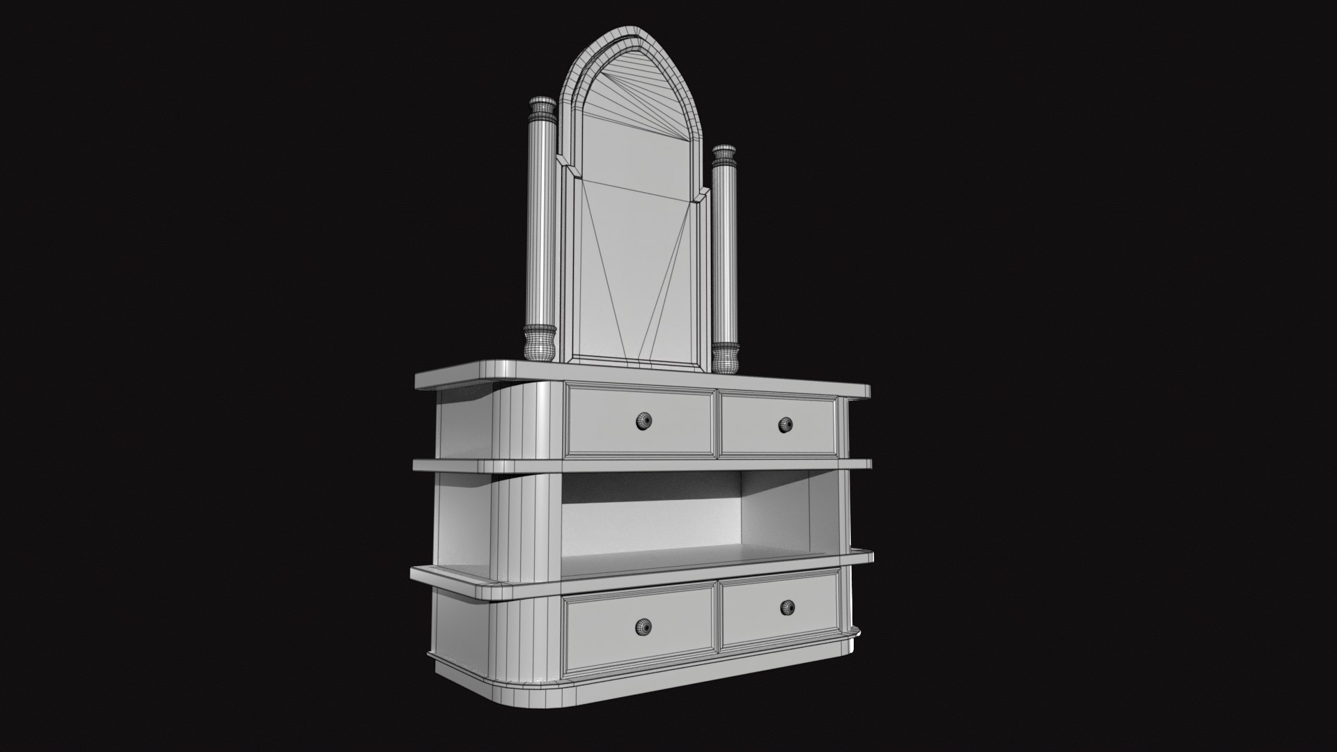 3D Model Medieval Wall Mirror 2 - TurboSquid 2310187