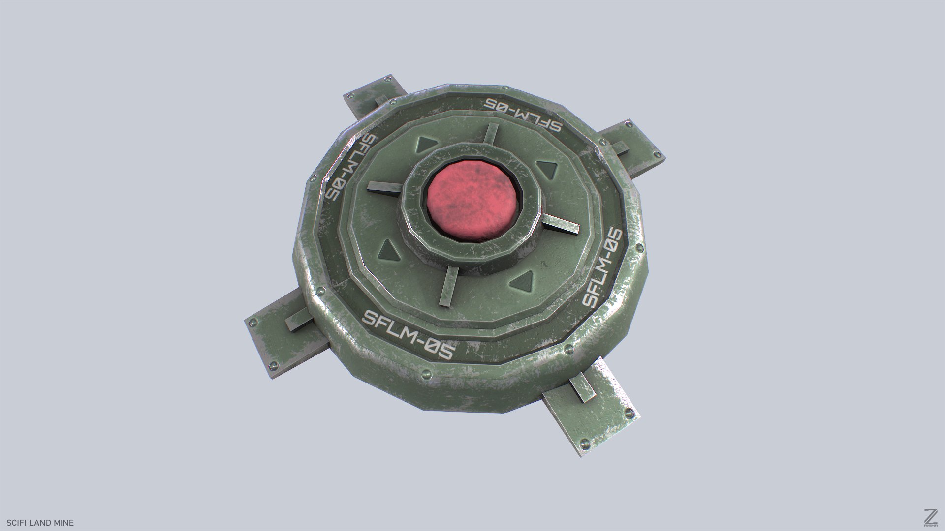 3D Model Sci Fi Land Mine - TurboSquid 2218054