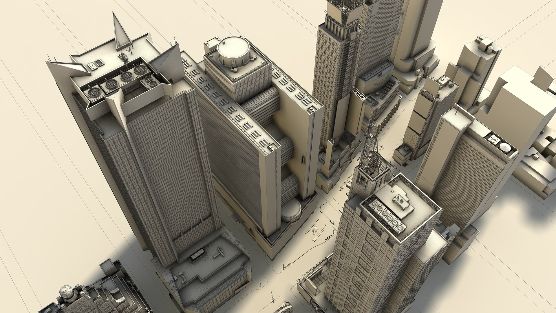 3D square buildings morgan - TurboSquid 1535415