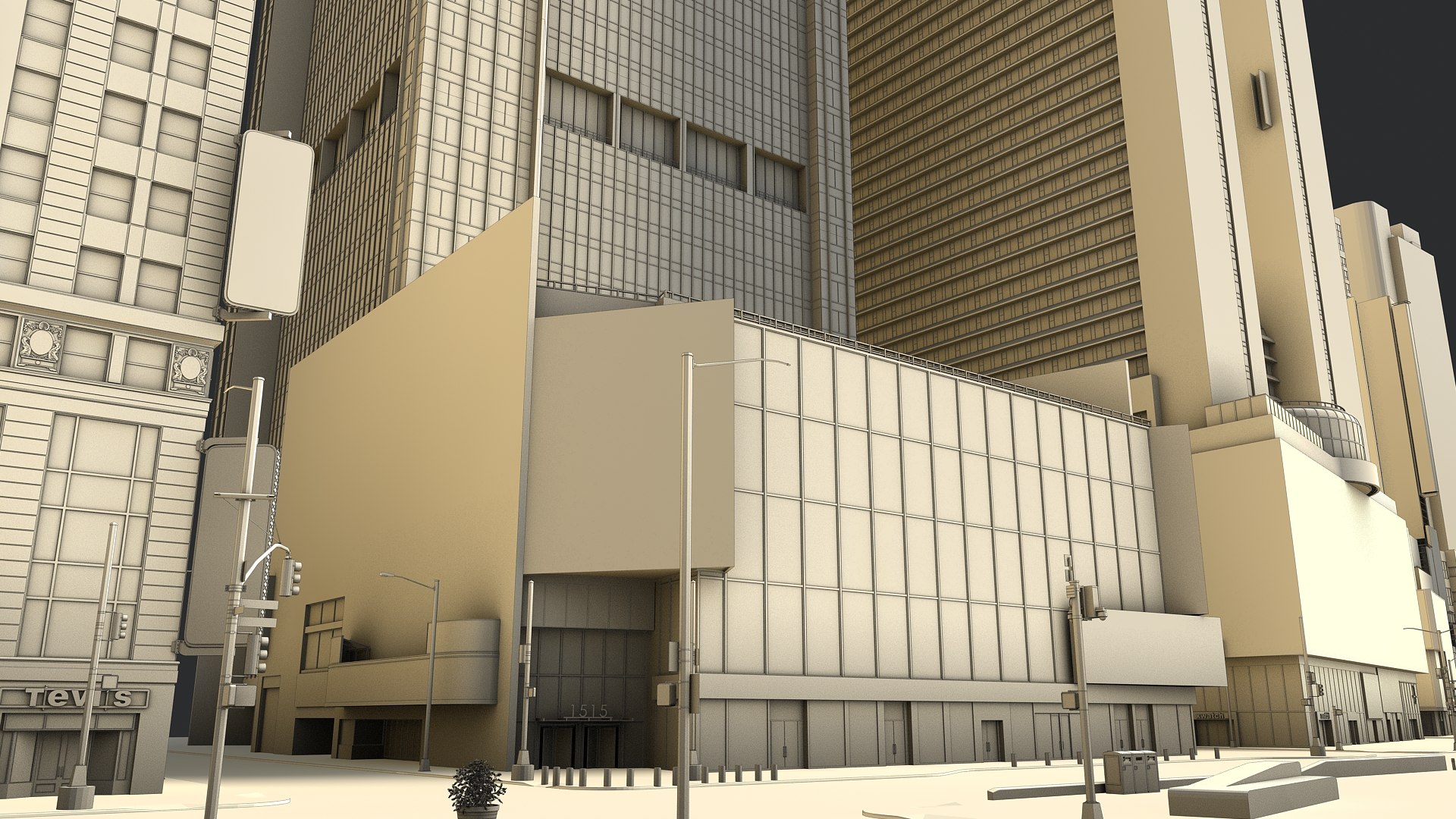 3D square buildings morgan - TurboSquid 1535415