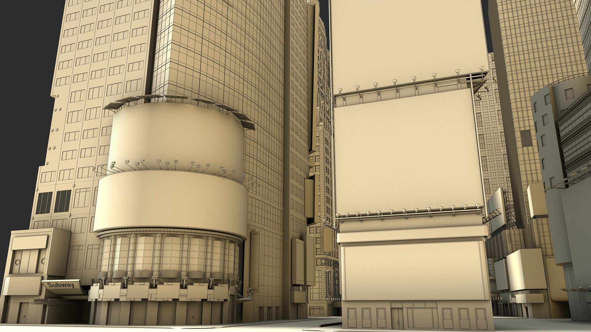 3D square buildings morgan - TurboSquid 1535415