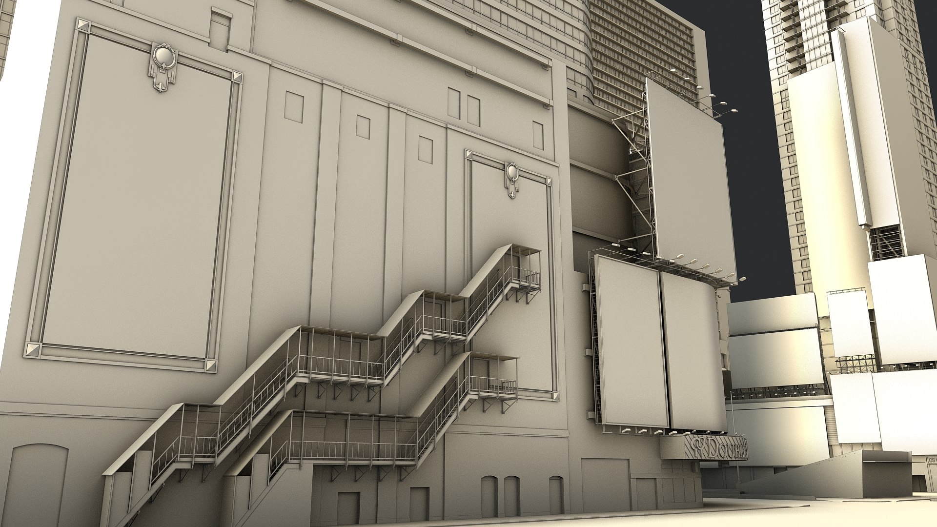 3D square buildings morgan - TurboSquid 1535415