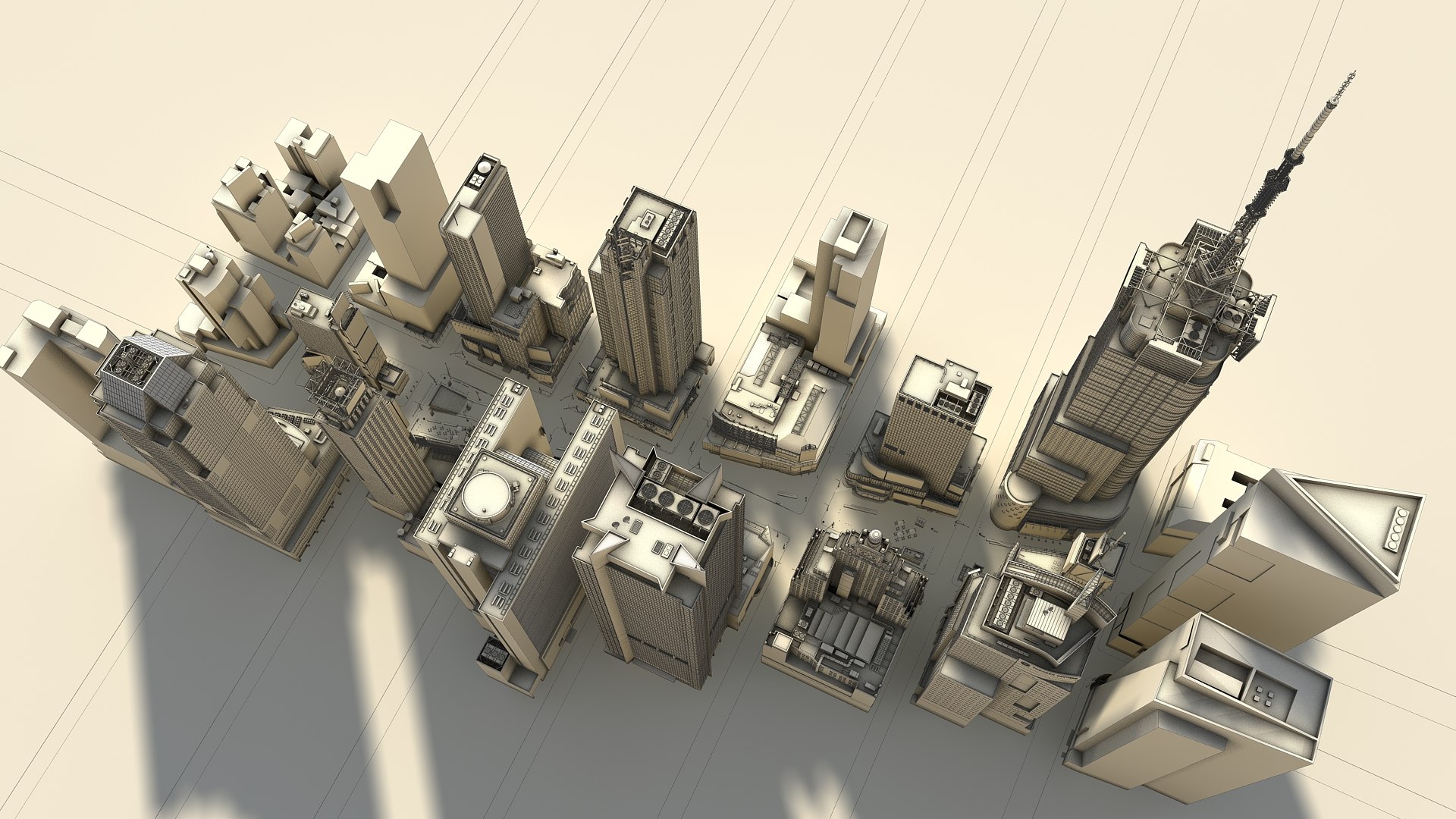 3D square buildings morgan - TurboSquid 1535415