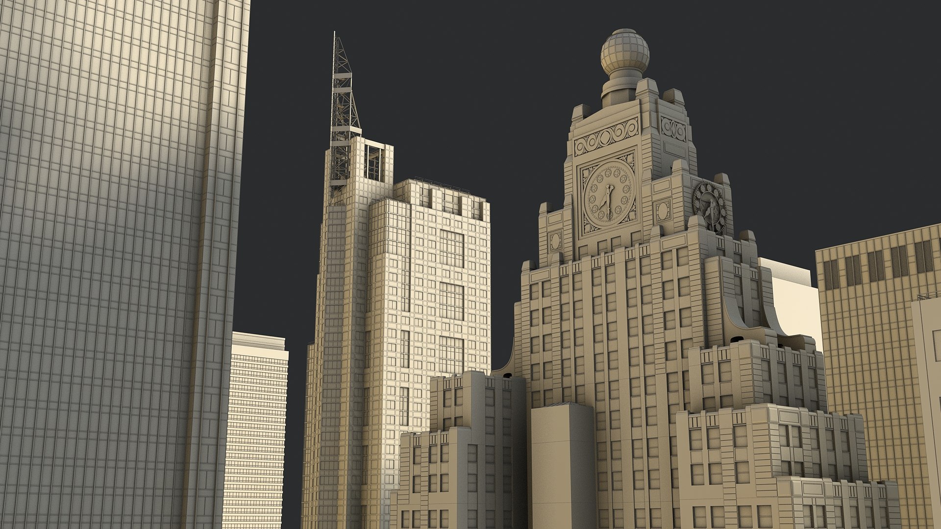 3D square buildings morgan - TurboSquid 1535415