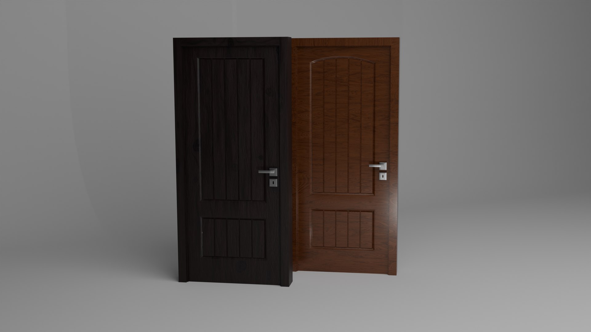 3D Model Pack Of 4 Low Poly Doors - TurboSquid 2254860