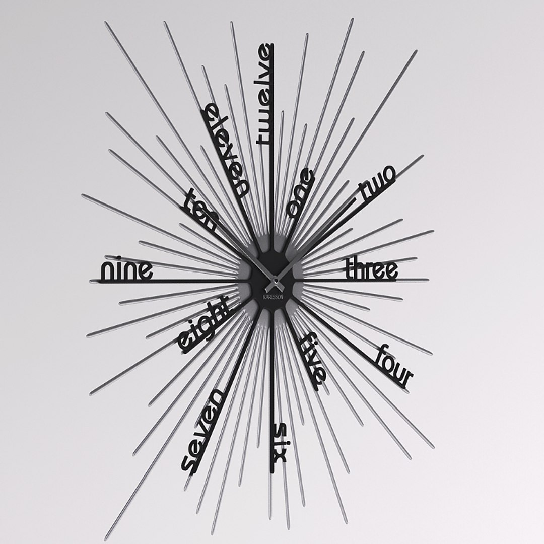 3d wallclock karlsson model