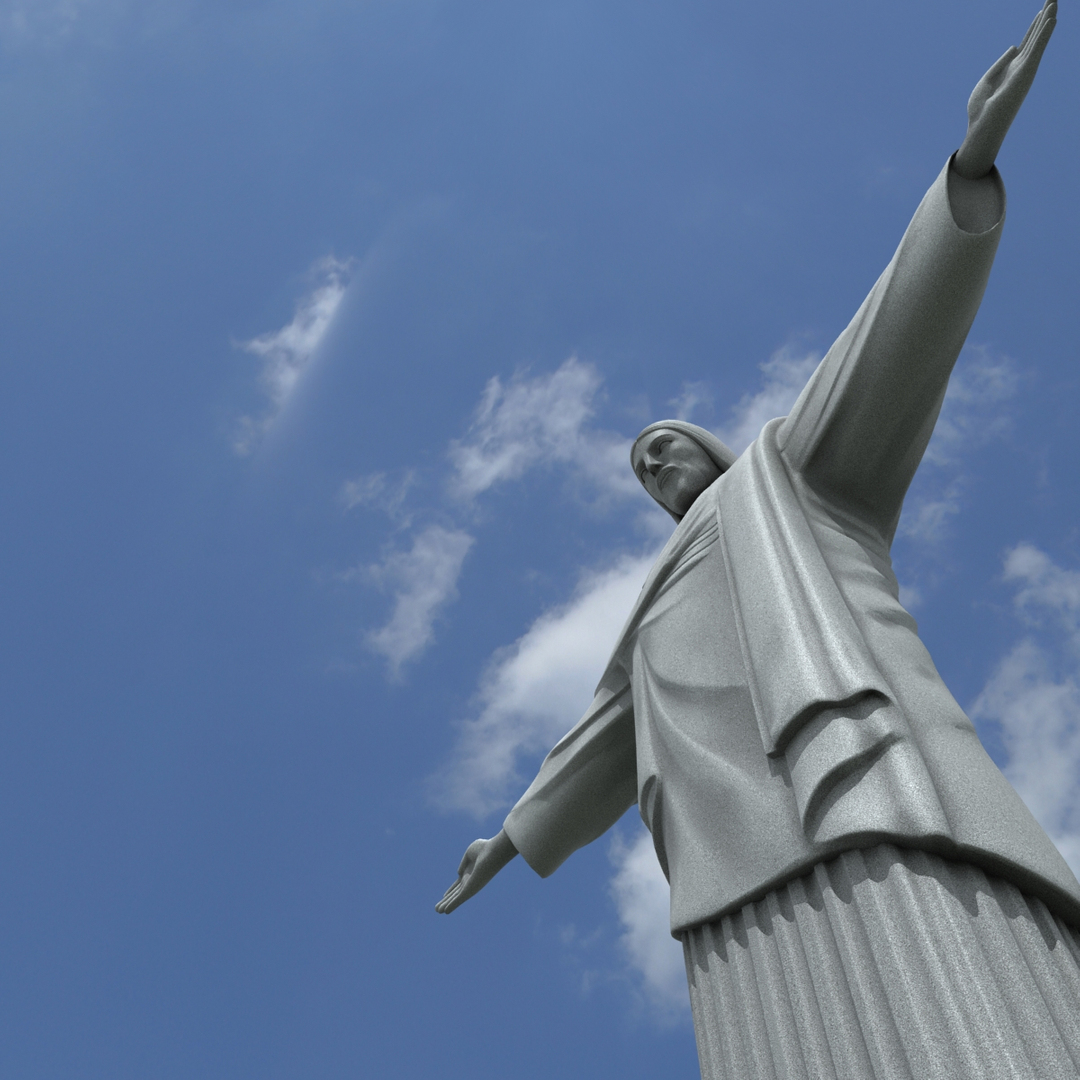 그리스도 구속자, 크리스토 Redentor (동상) 리우데 자네이루, 브라질 3D 모델 - TurboSquid 838099