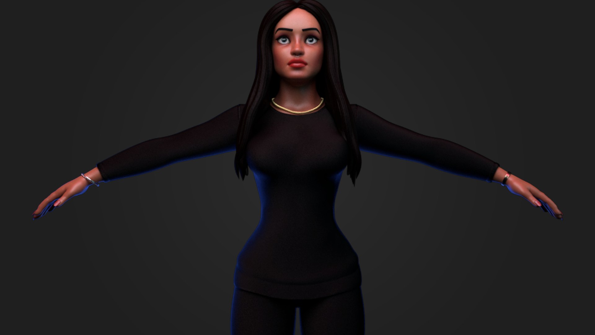 3D Model Modern Female Character - Stylized 3D Model - TurboSquid 2343477