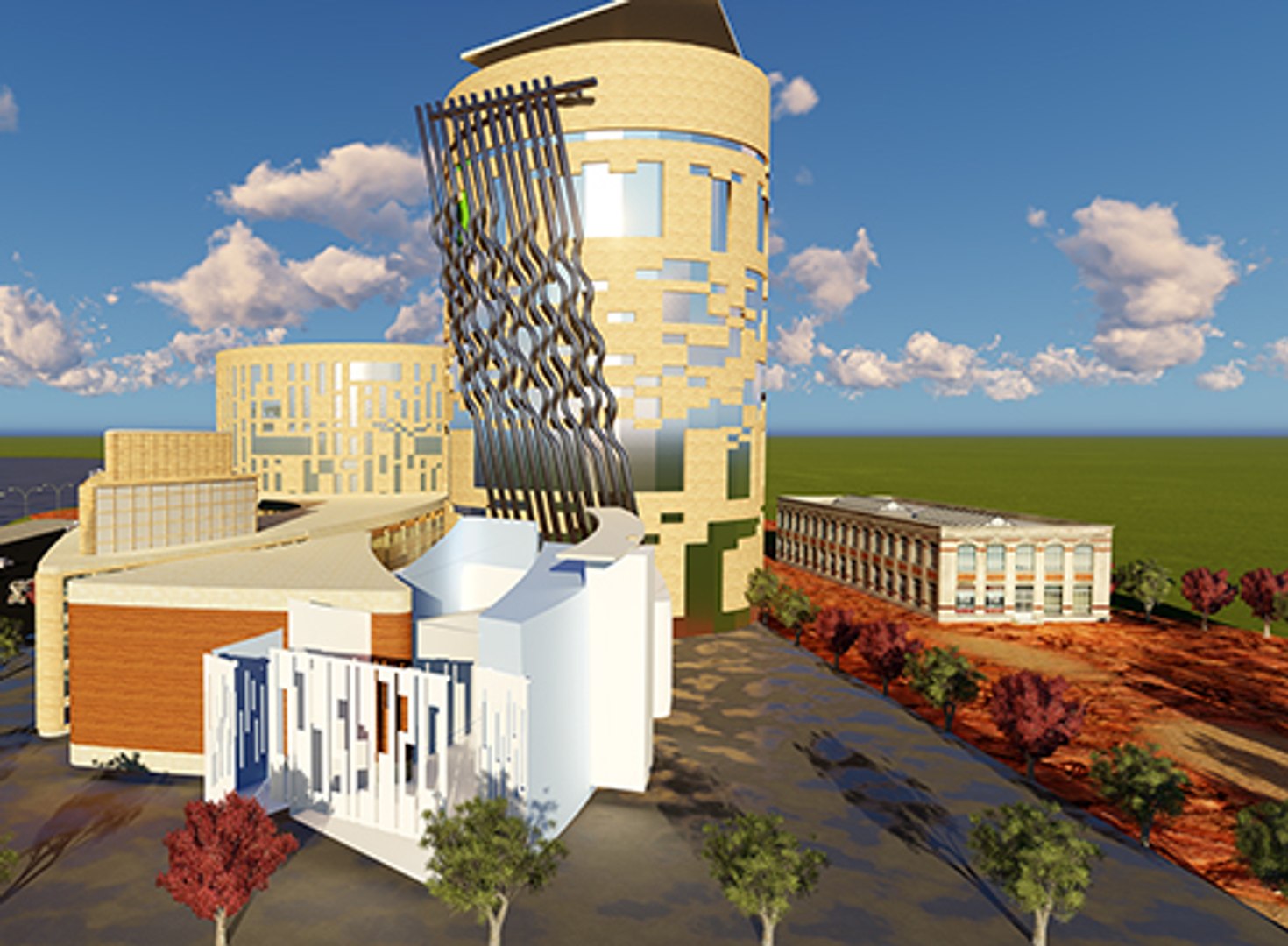 modern building 3d model