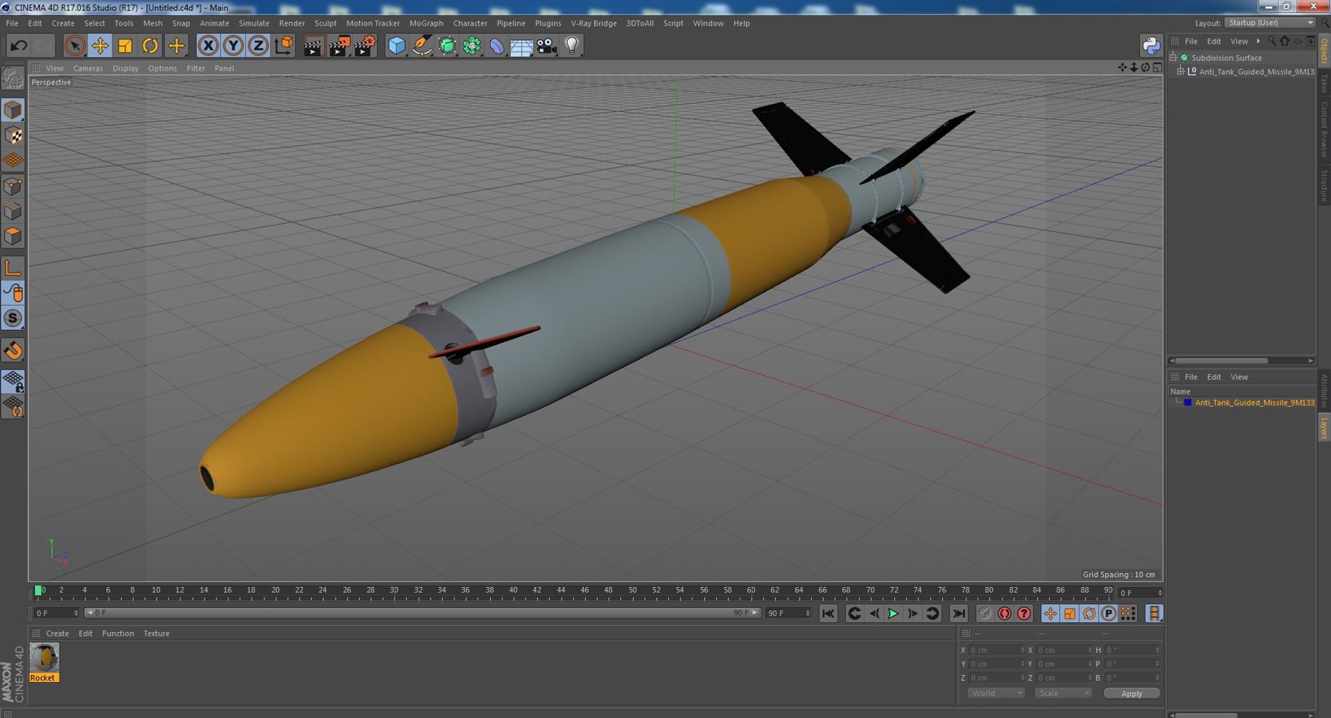 3D Anti Tank Guided Missile 9M133 Kornet model - TurboSquid 1993601