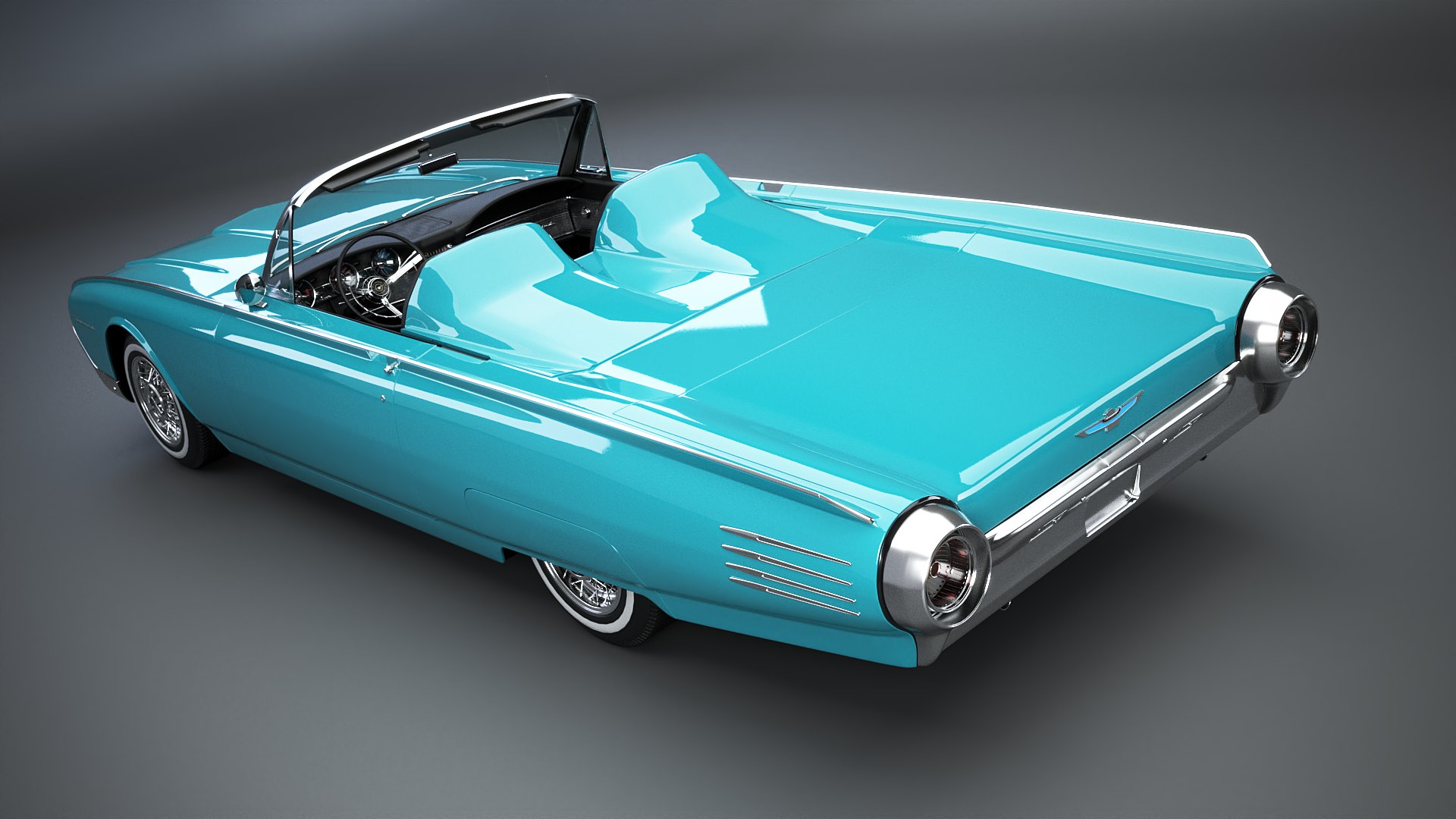 3D Ford Thunderbird 1961 Hardtop And Roadster Collection - TurboSquid ...