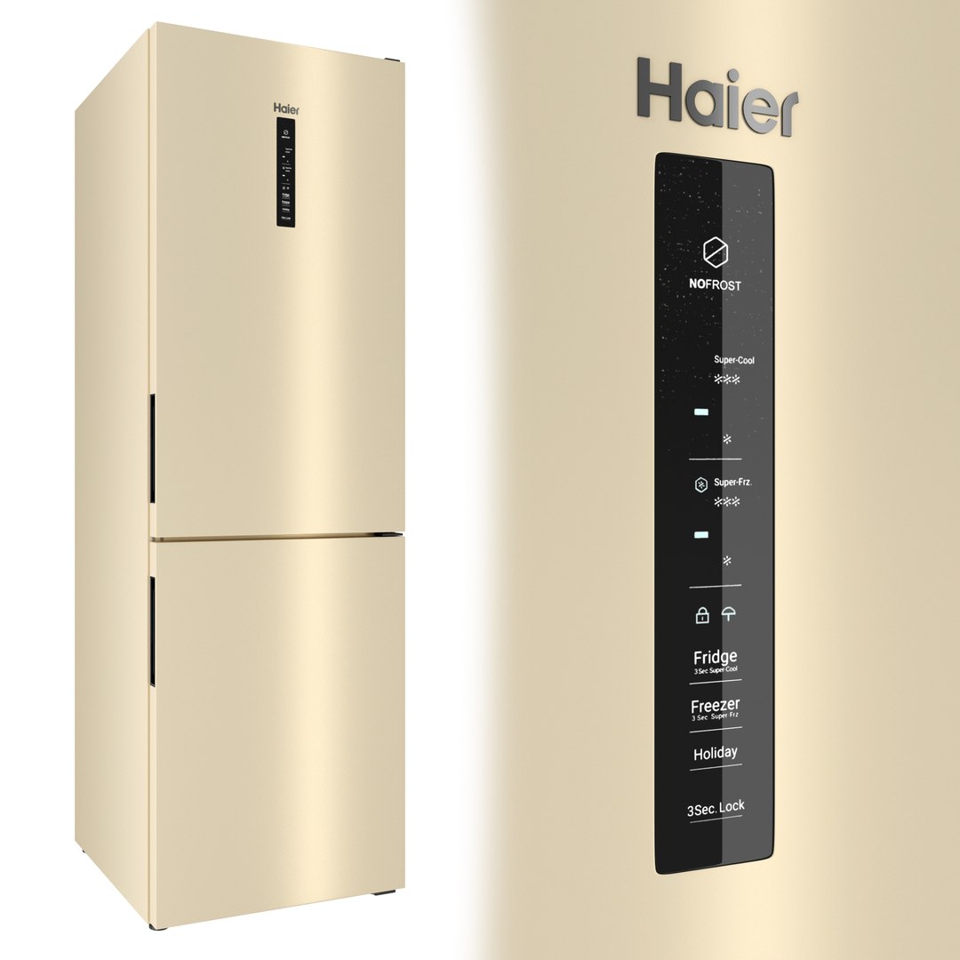 3D Refrigerator HAIER CEF535ASD in 4 colors model - TurboSquid 2149471