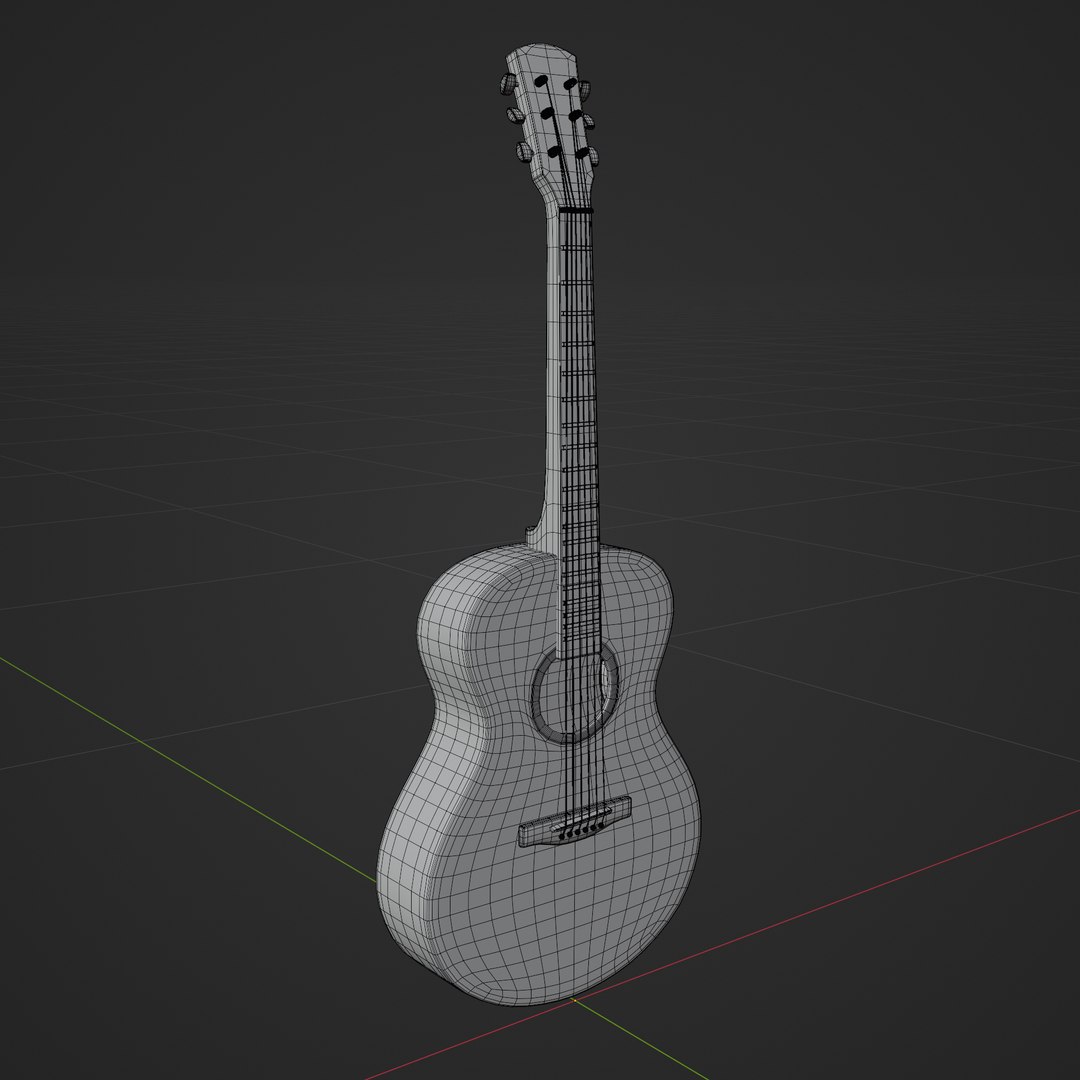 3D Acoustic Guitar Model - TurboSquid 2000045