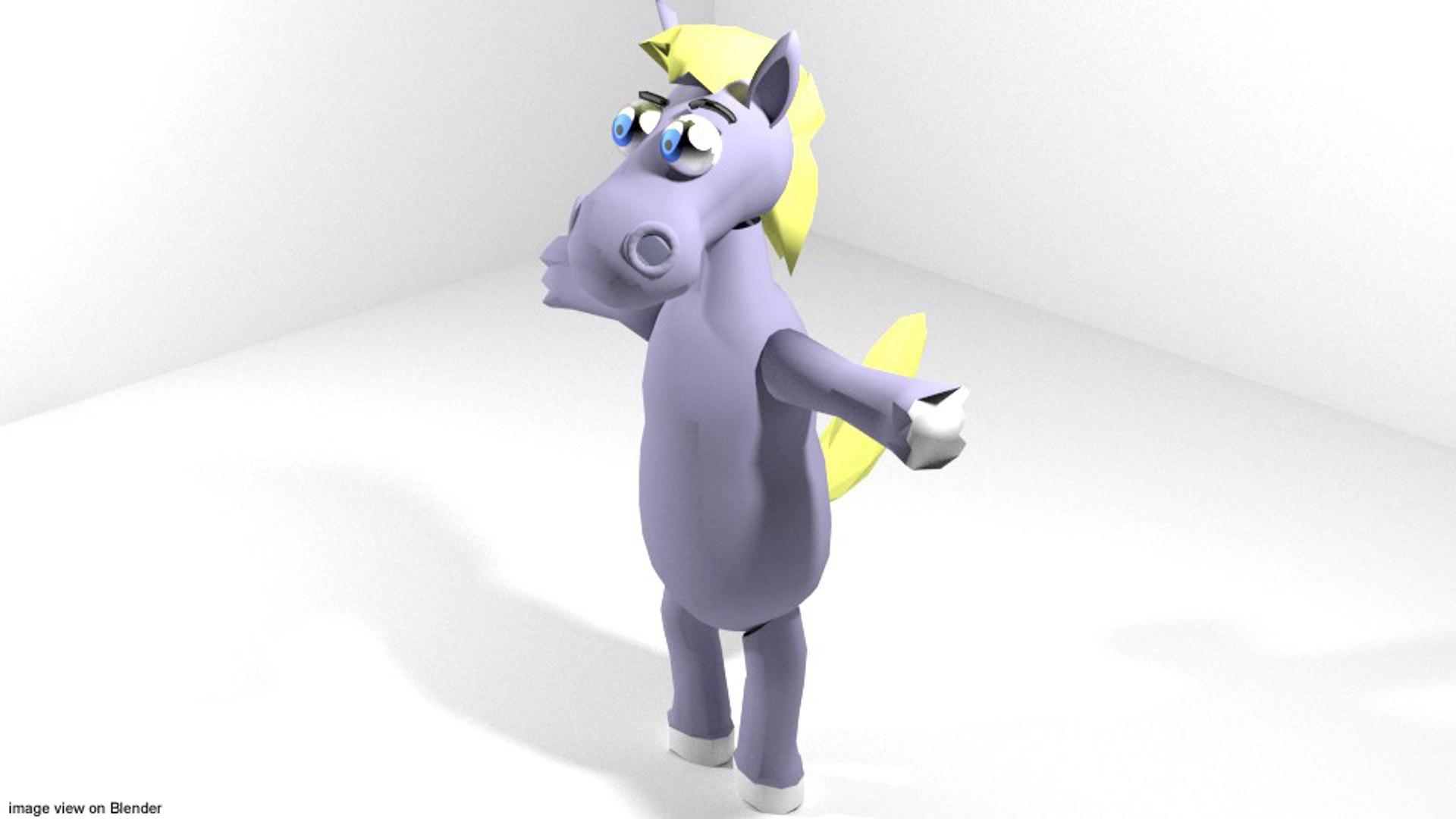 3ds max cartoon toon horse