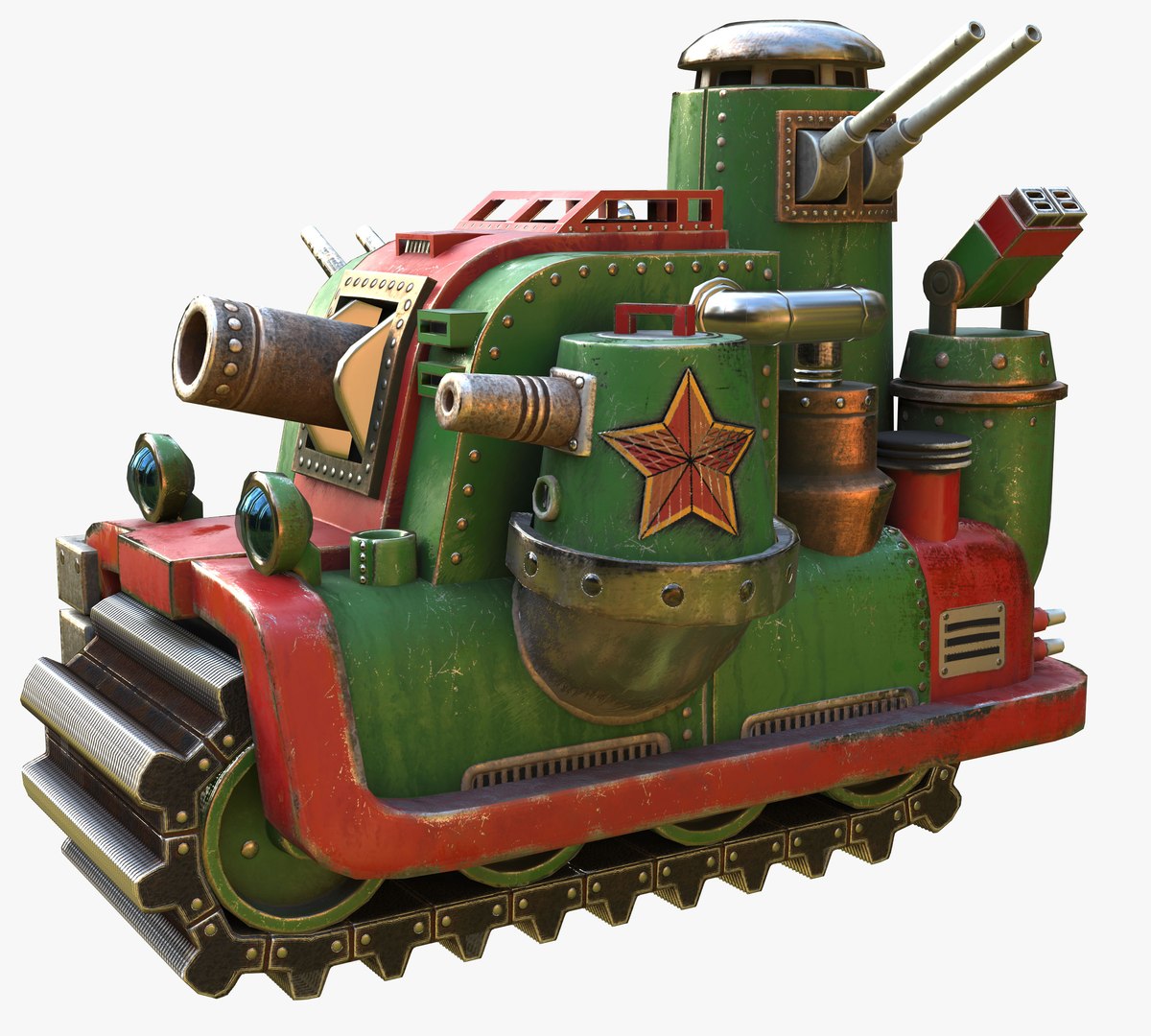 Collection Cartoon Tanks 3D Model - TurboSquid 2302056