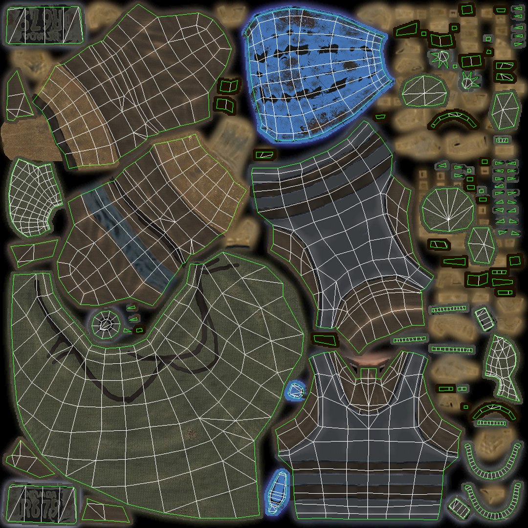 3d model male gippers - wasteland