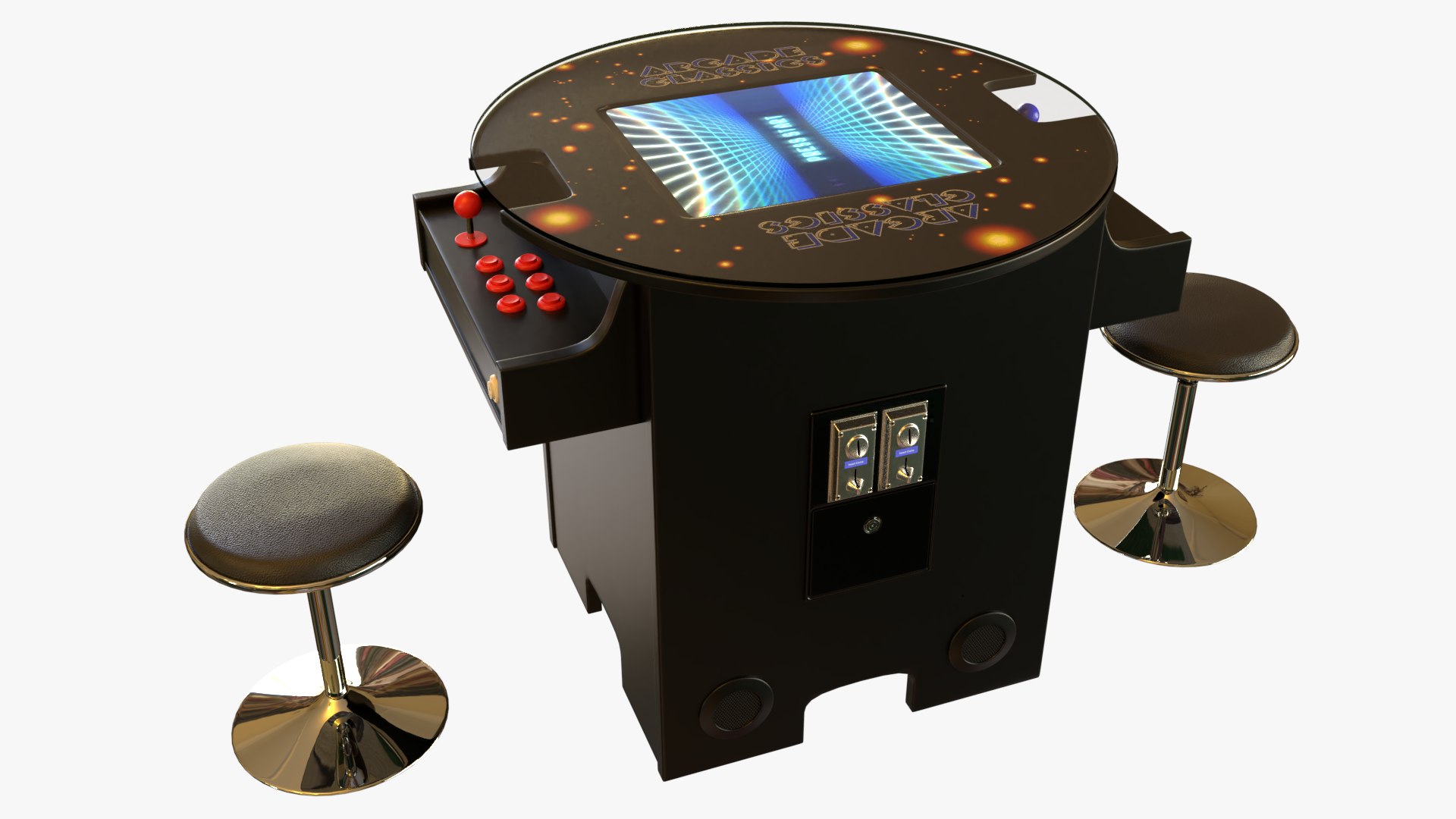 Cocktail arcade games cabinet 3D - TurboSquid 1659762