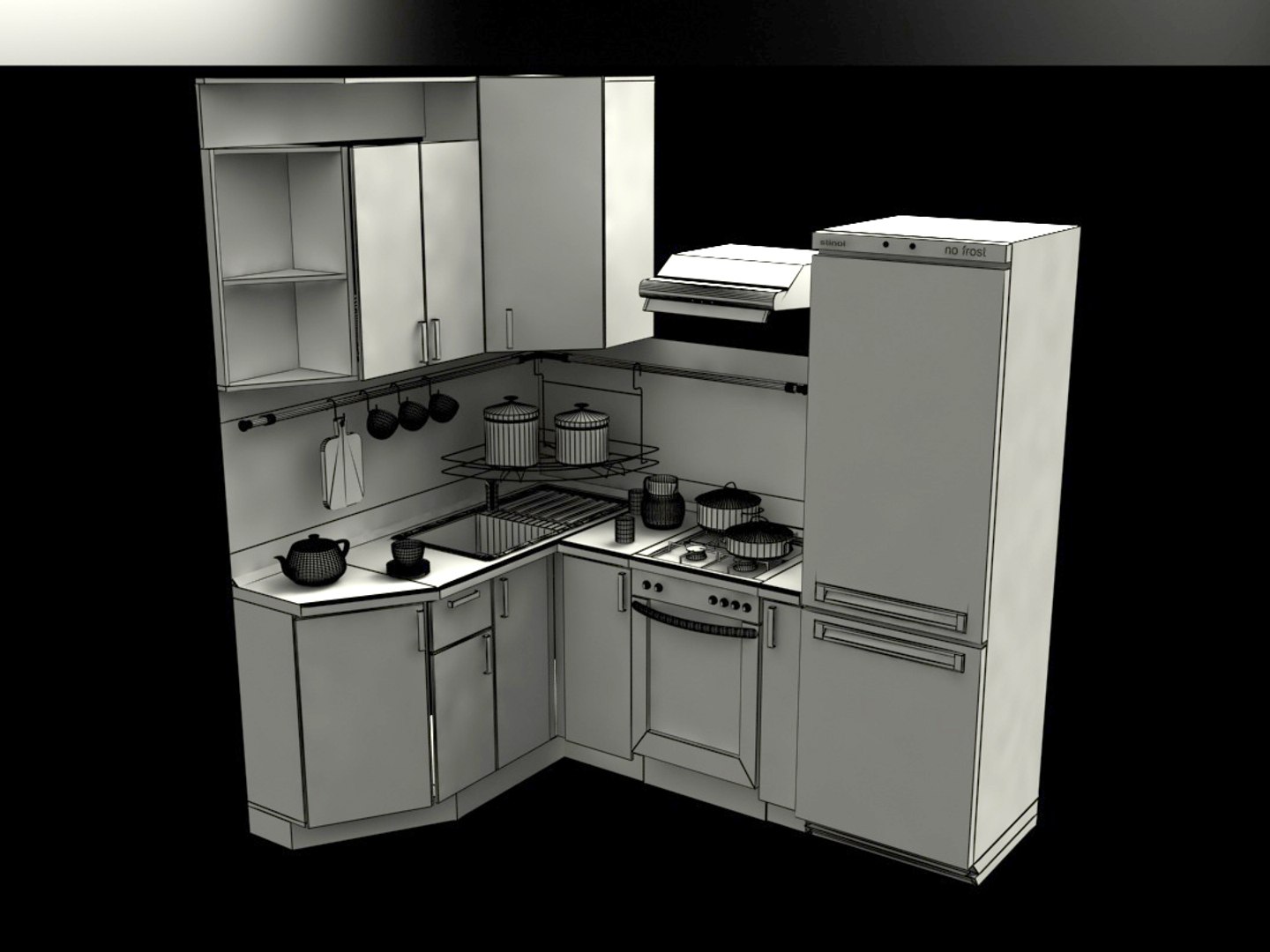 Kitchen Set Model - TurboSquid 1536889
