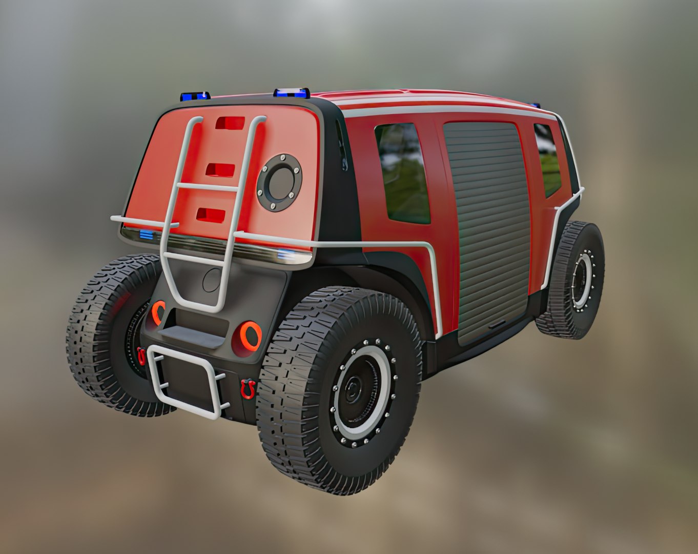 3D Robocar 4WD FIRE-TRUCK self driving ev offroad vehicle model - TurboSquid 2116516