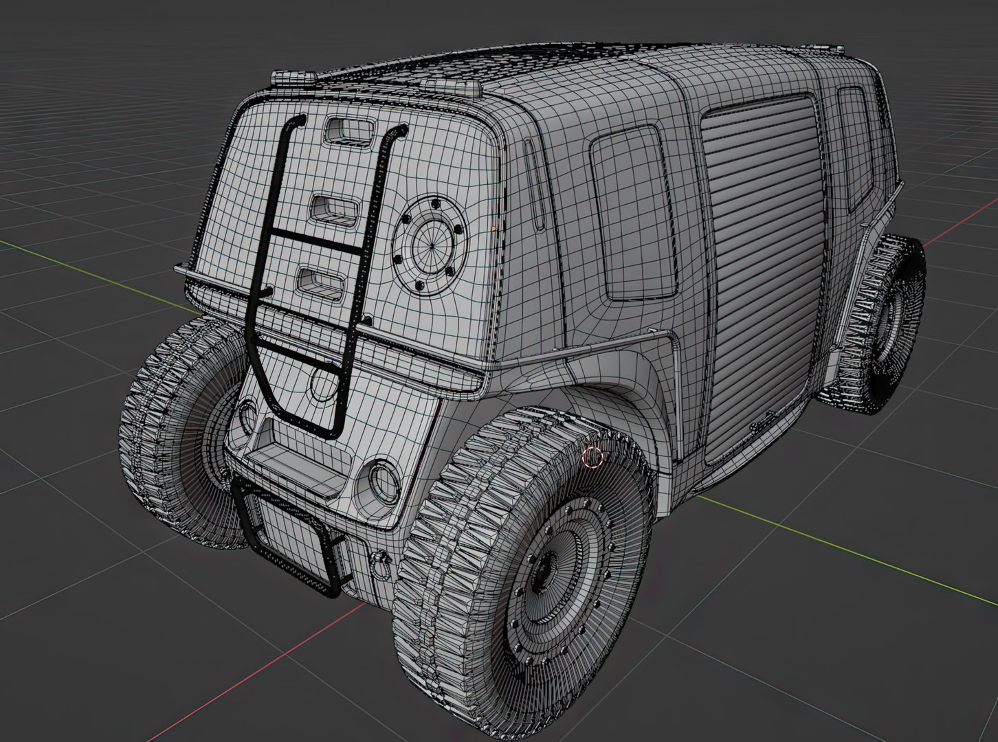 3D Robocar 4WD FIRE-TRUCK self driving ev offroad vehicle model ...