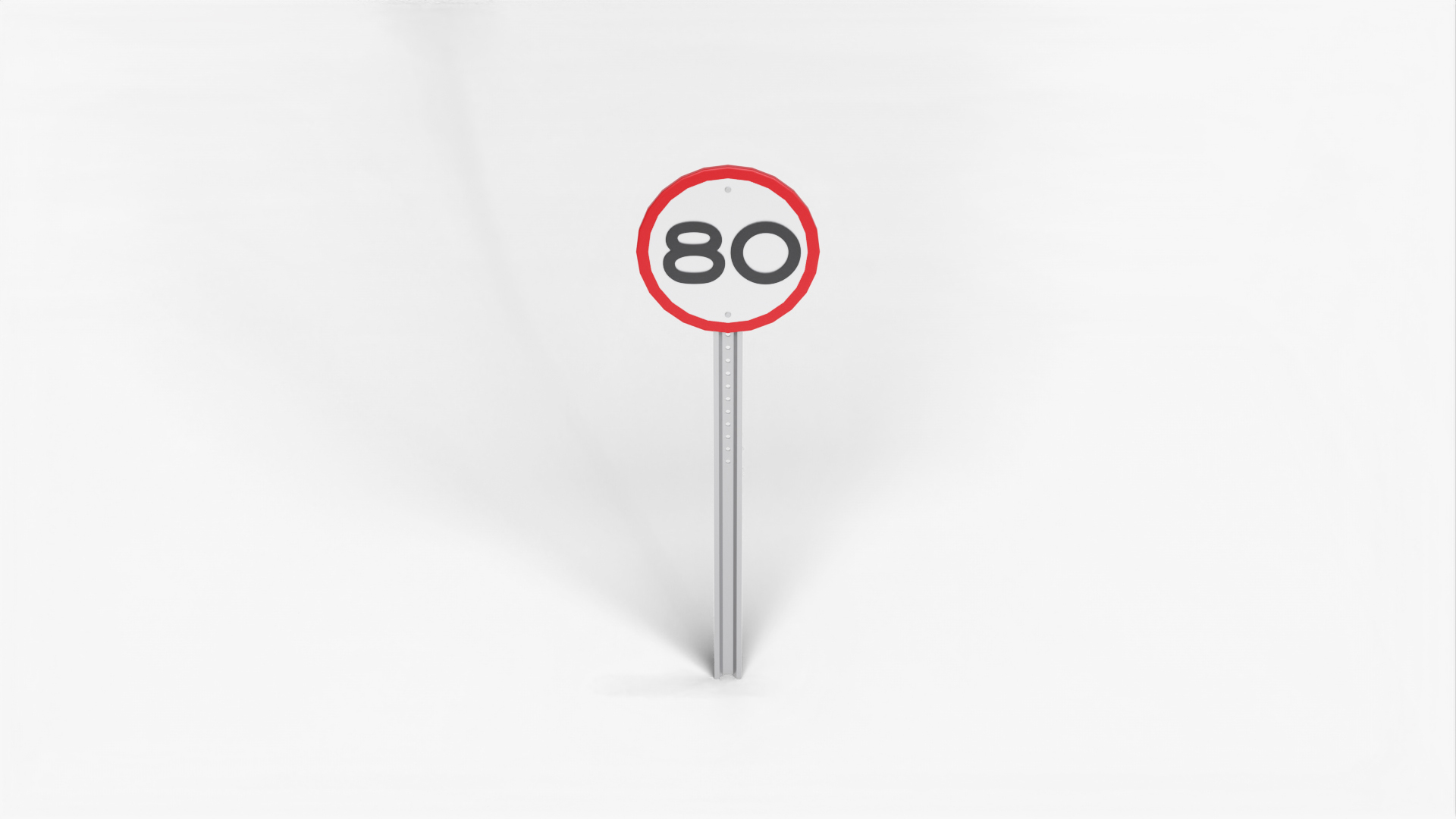 3D Speed Limit Road Sign 80 - TurboSquid 2218024