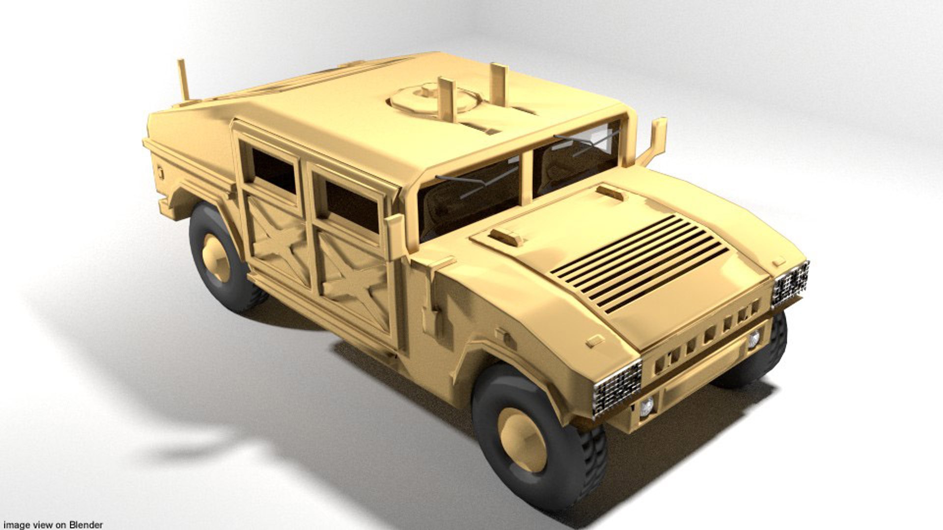 3D Model Armoured Car Humvee - TurboSquid 1282524