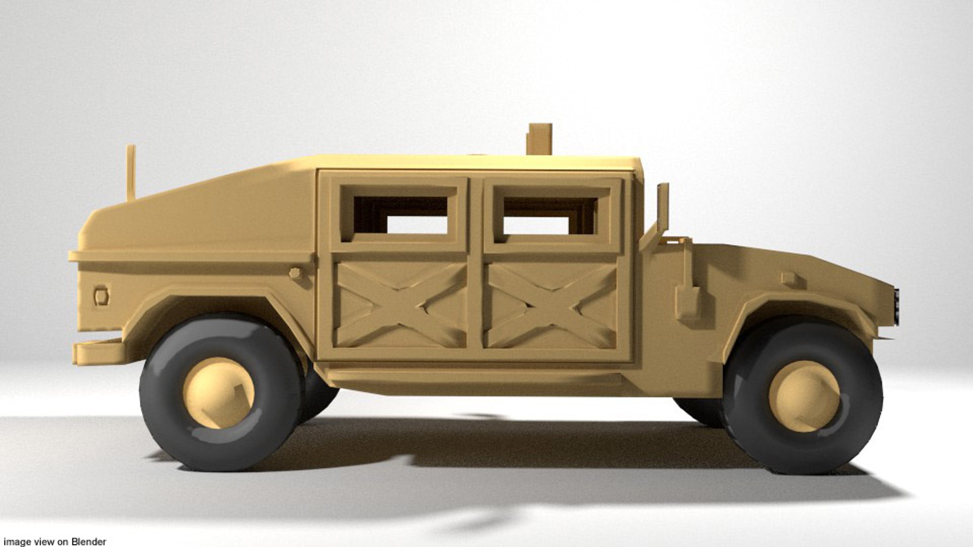 3D Model Armoured Car Humvee - TurboSquid 1282524
