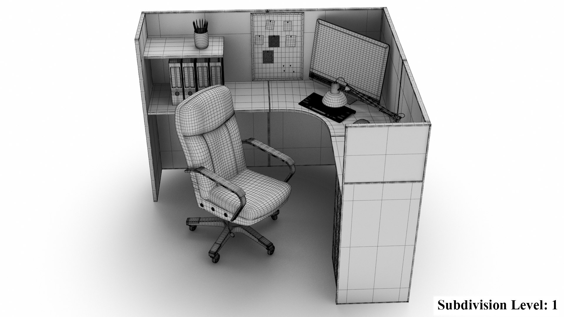 Real office workstation 3D model - TurboSquid 1445571