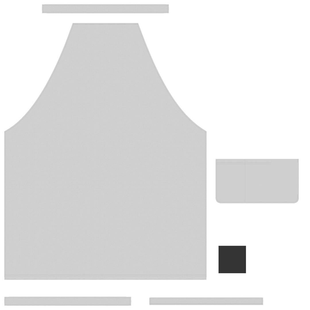 3D Apron-Checked V2 In Low Poly Model - TurboSquid 2352761