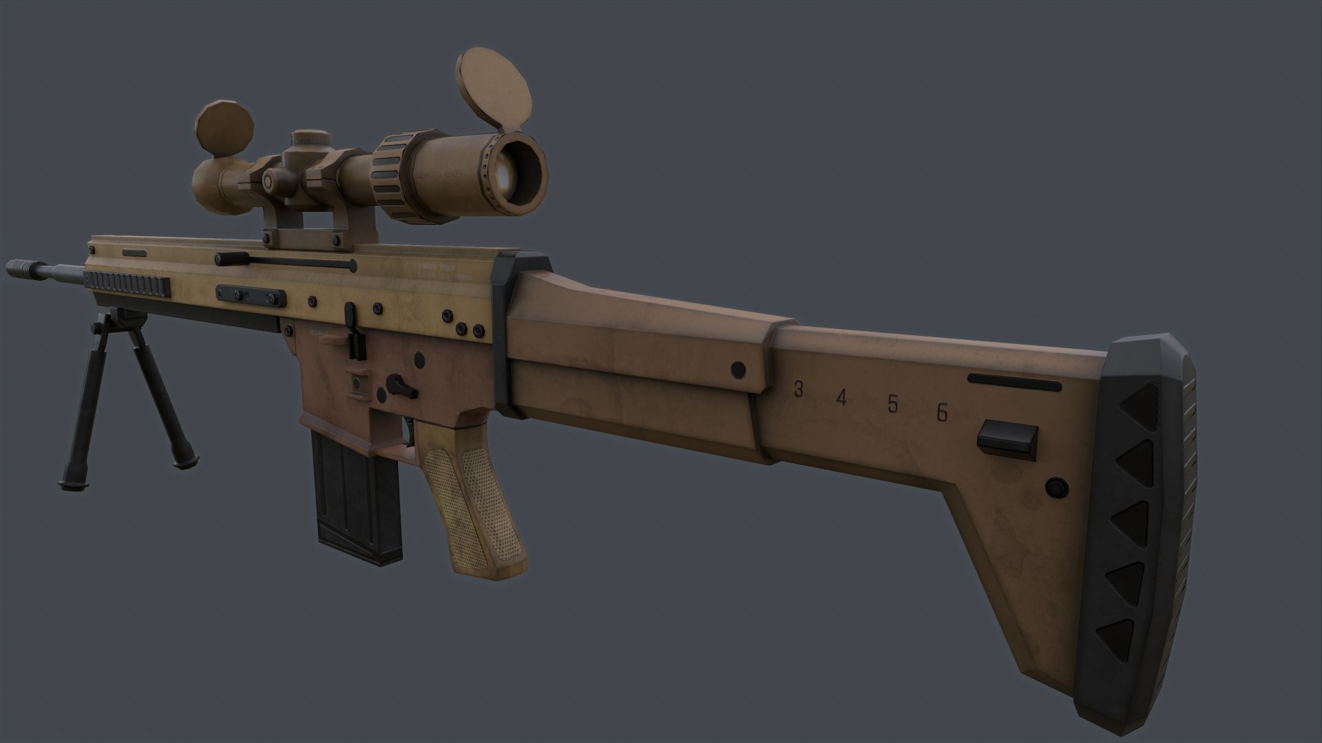 FN SCAR H-PR 3D - TurboSquid 2006775