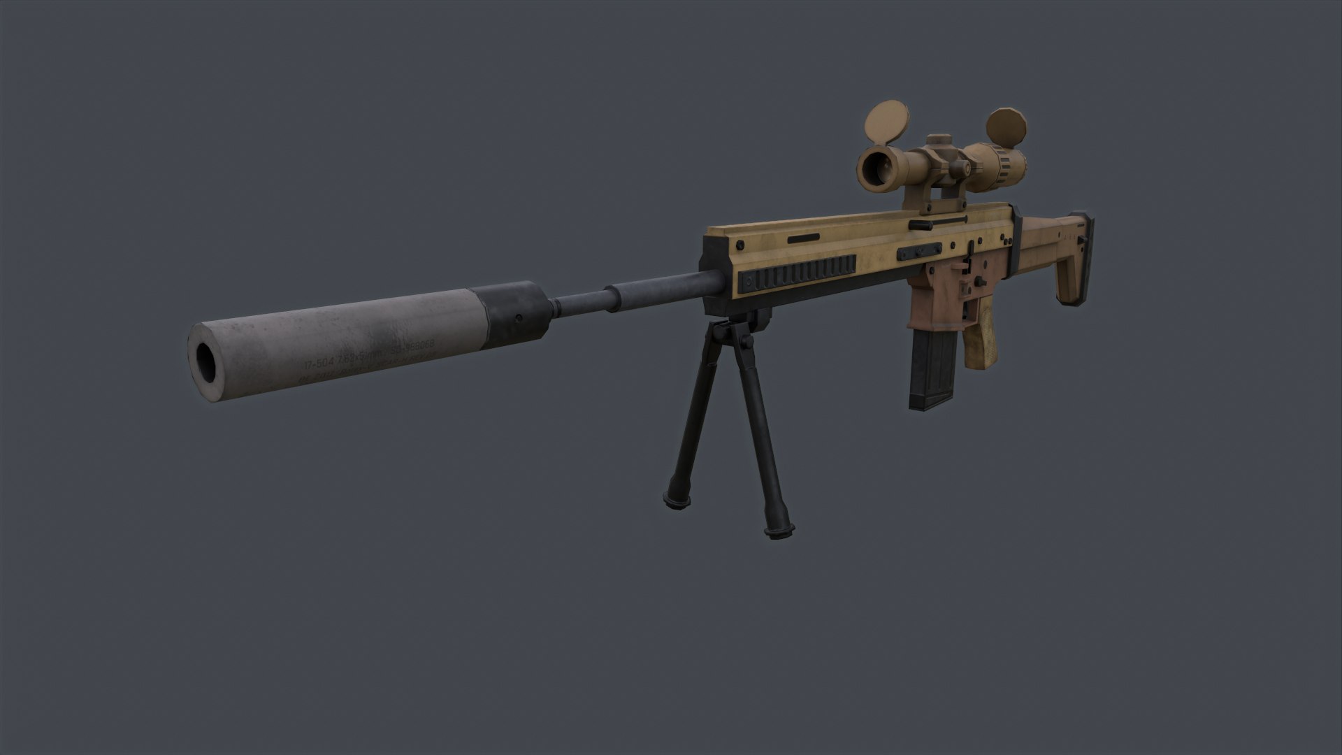FN SCAR H-PR 3D - TurboSquid 2006775