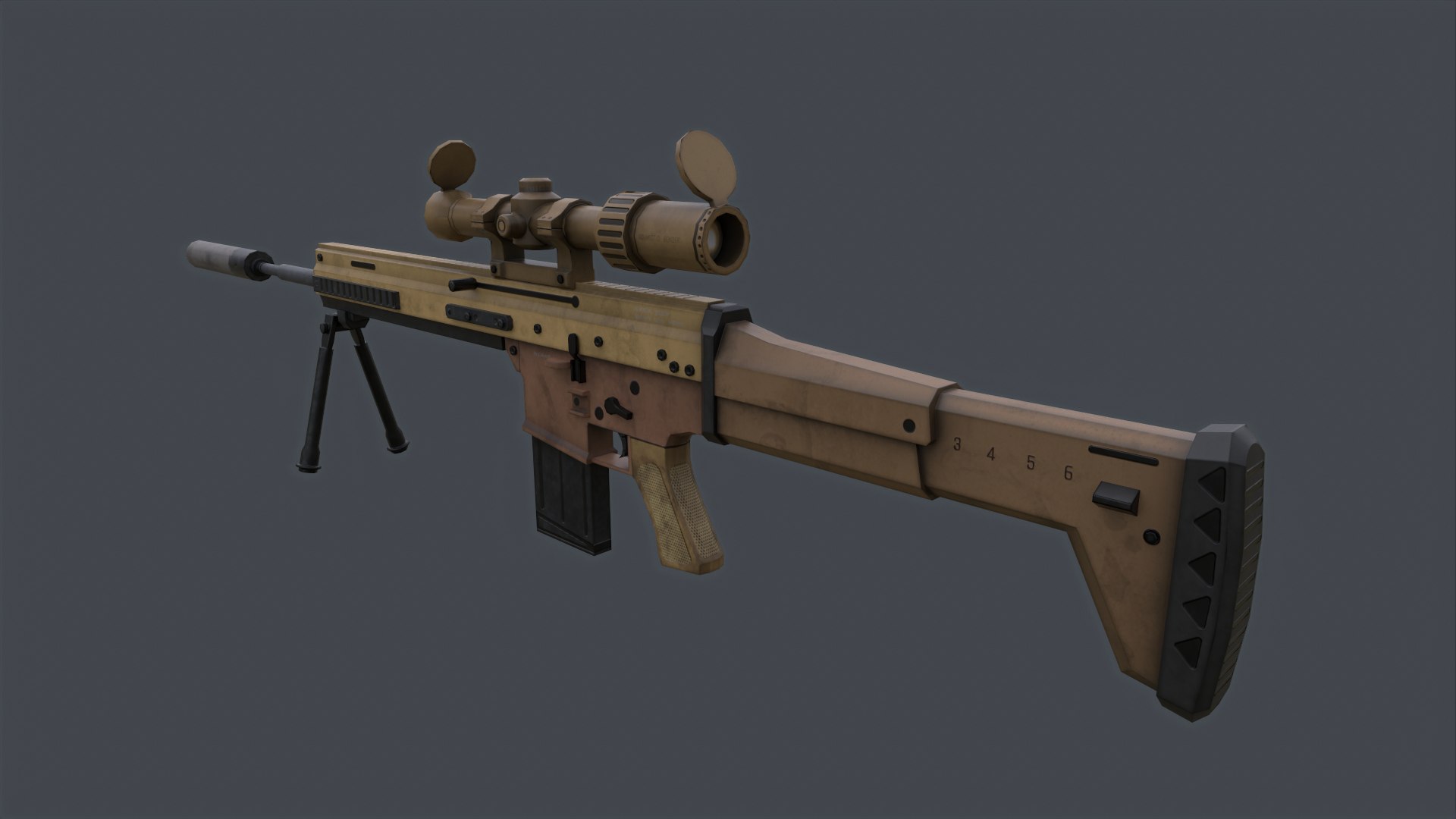 FN SCAR H-PR 3D - TurboSquid 2006775