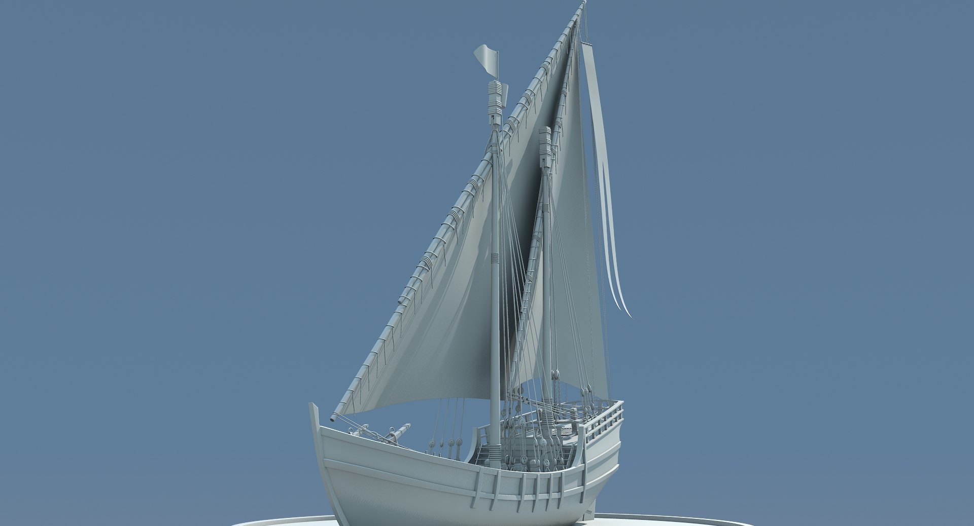 Caravel Realistic Prop 3d Model