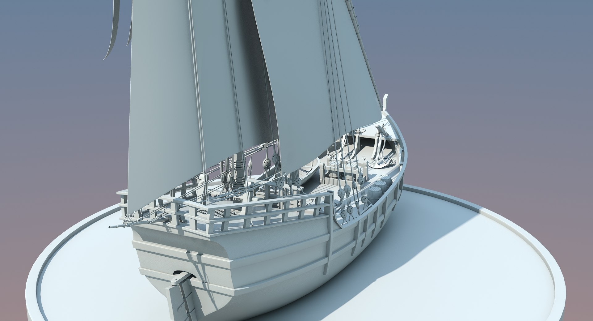 Caravel Realistic Prop 3d Model