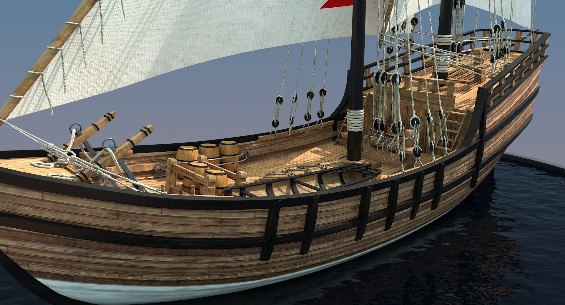 Caravel Realistic Prop 3d Model
