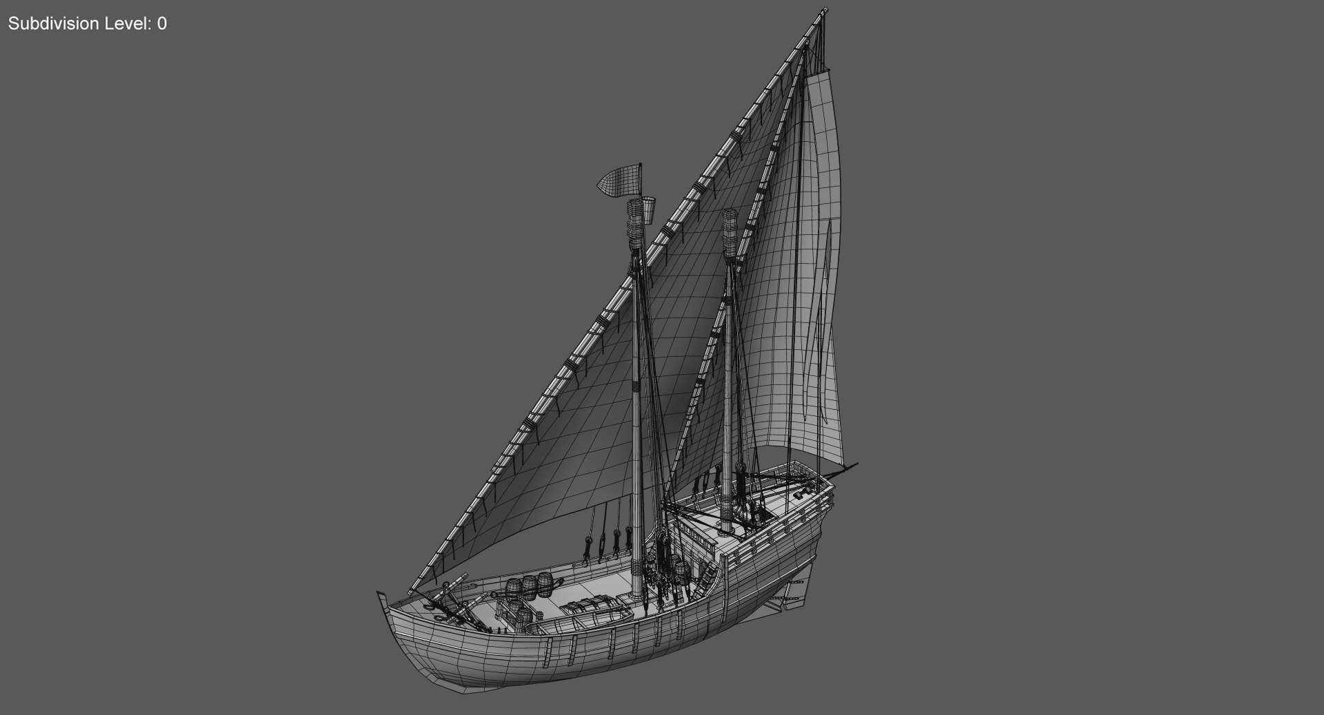 Caravel Realistic Prop 3d Model