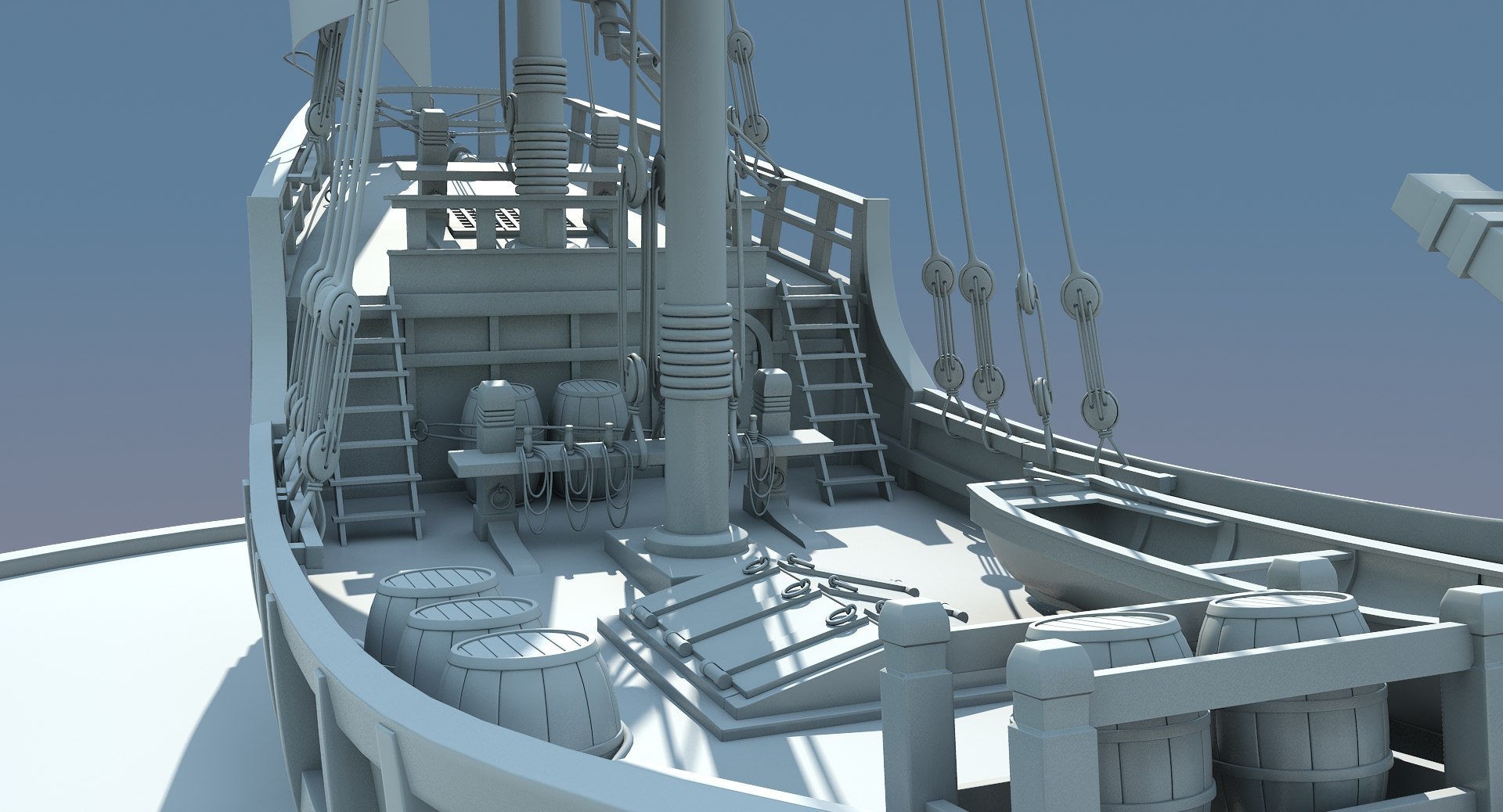 Caravel Realistic Prop 3d Model