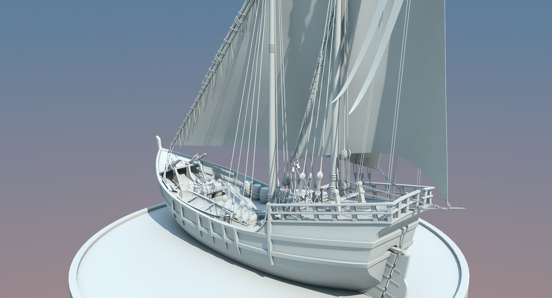 Caravel Realistic Prop 3d Model