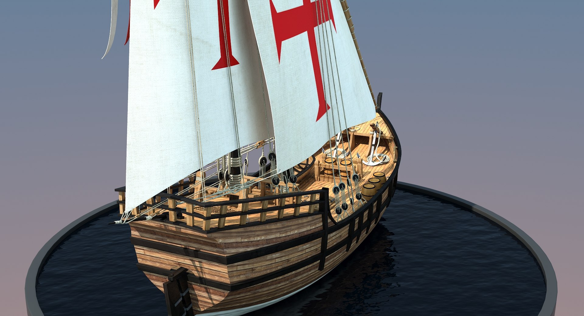 Caravel Realistic Prop 3d Model