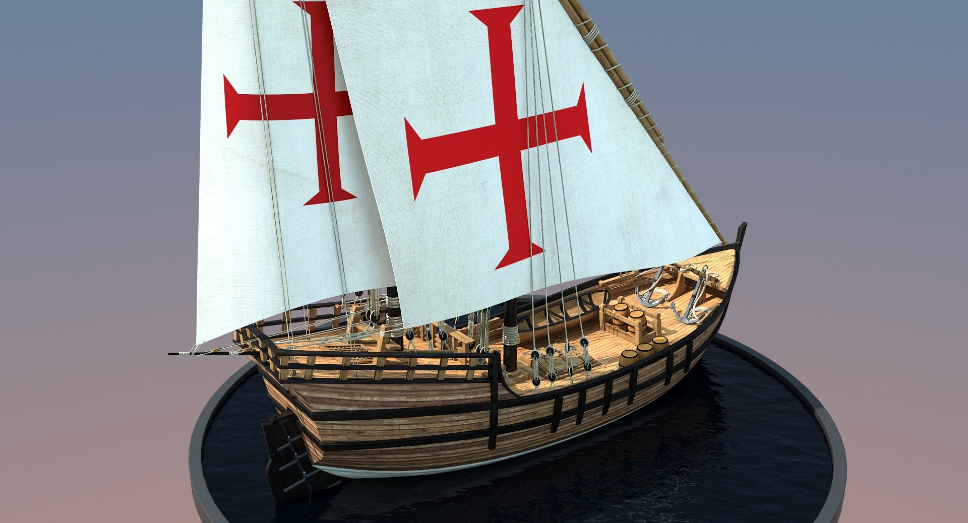 Caravel Realistic Prop 3d Model