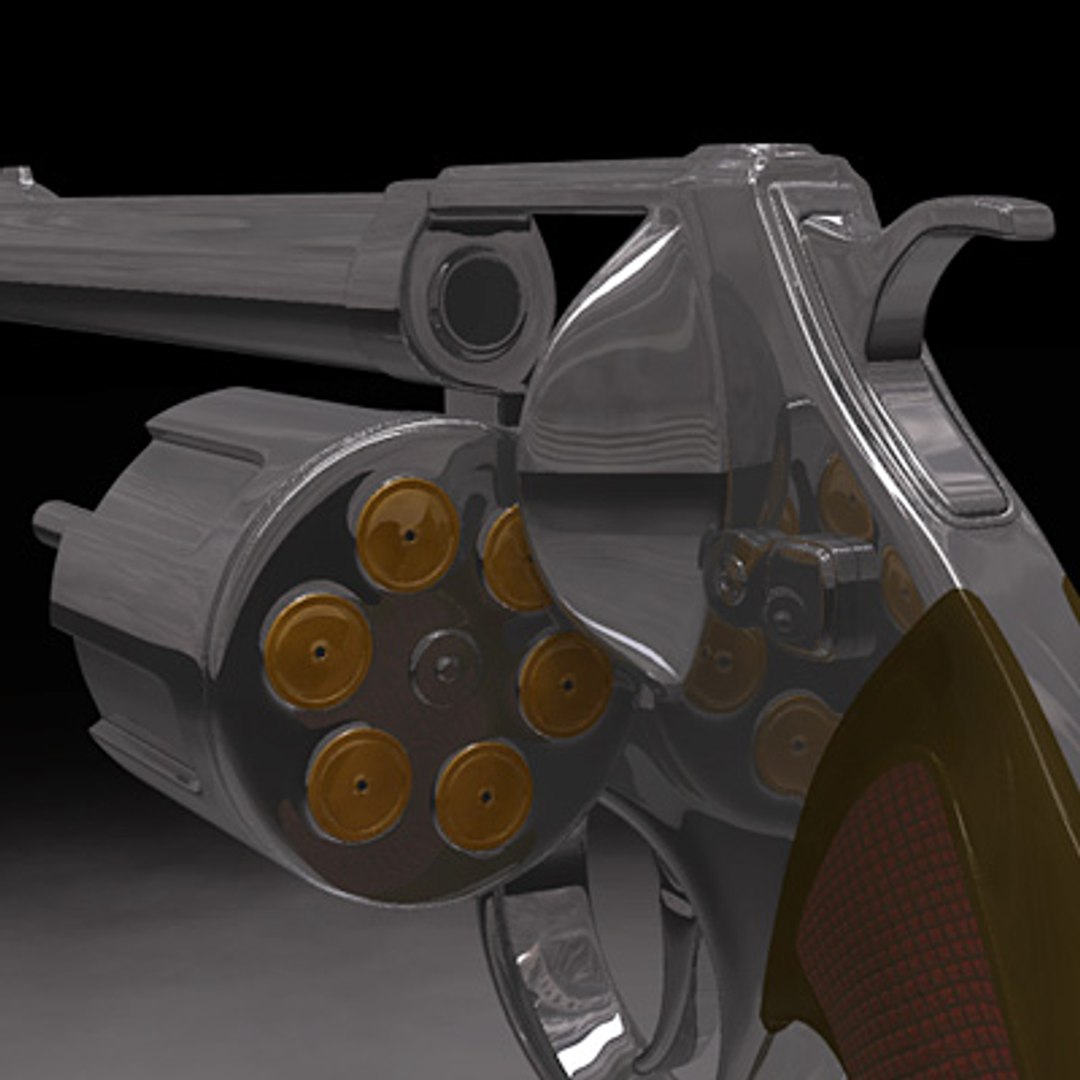 3d revolver handgun