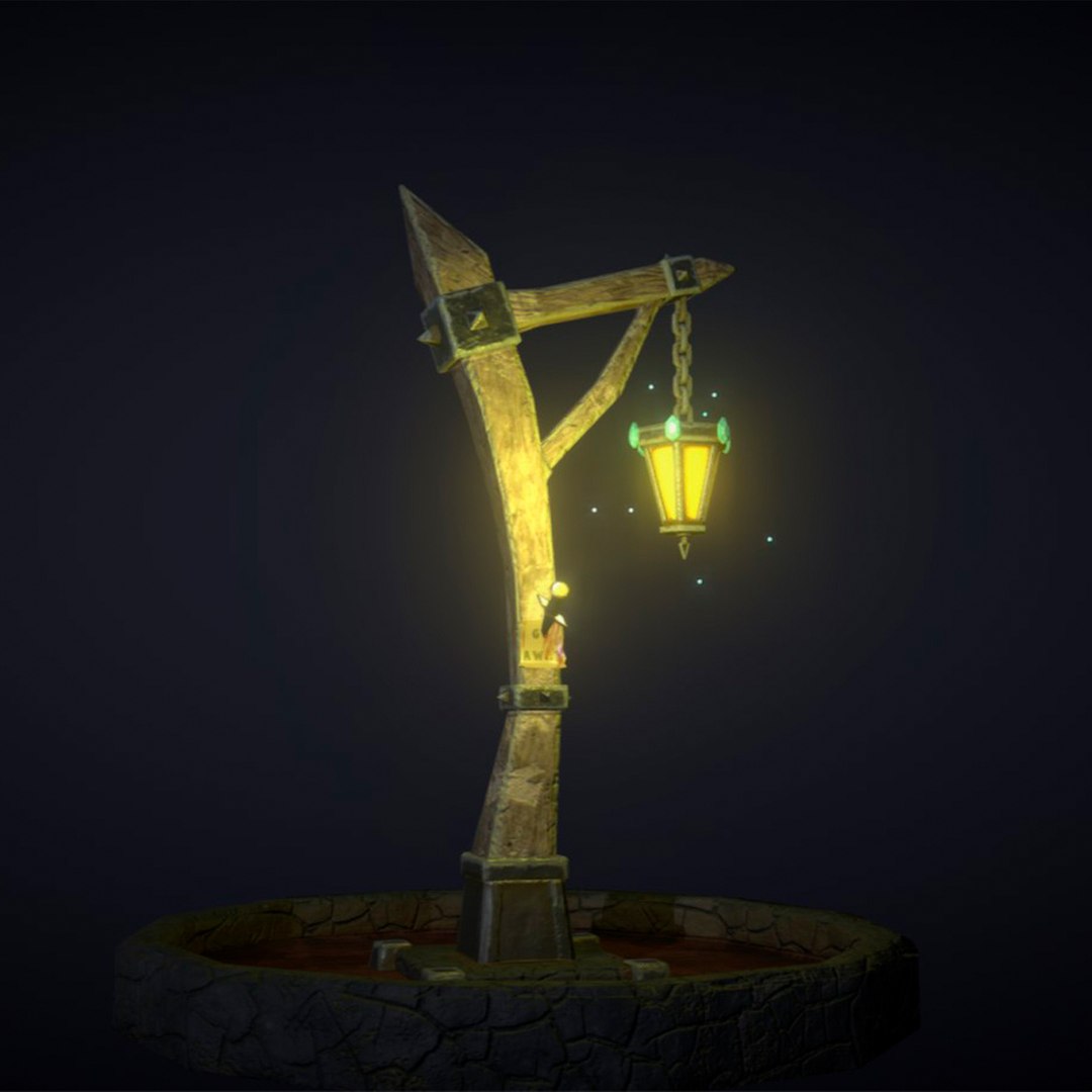 Stylized Lamppost Lowpoly Game Ready Model Low-poly 3D Model 3D Model ...